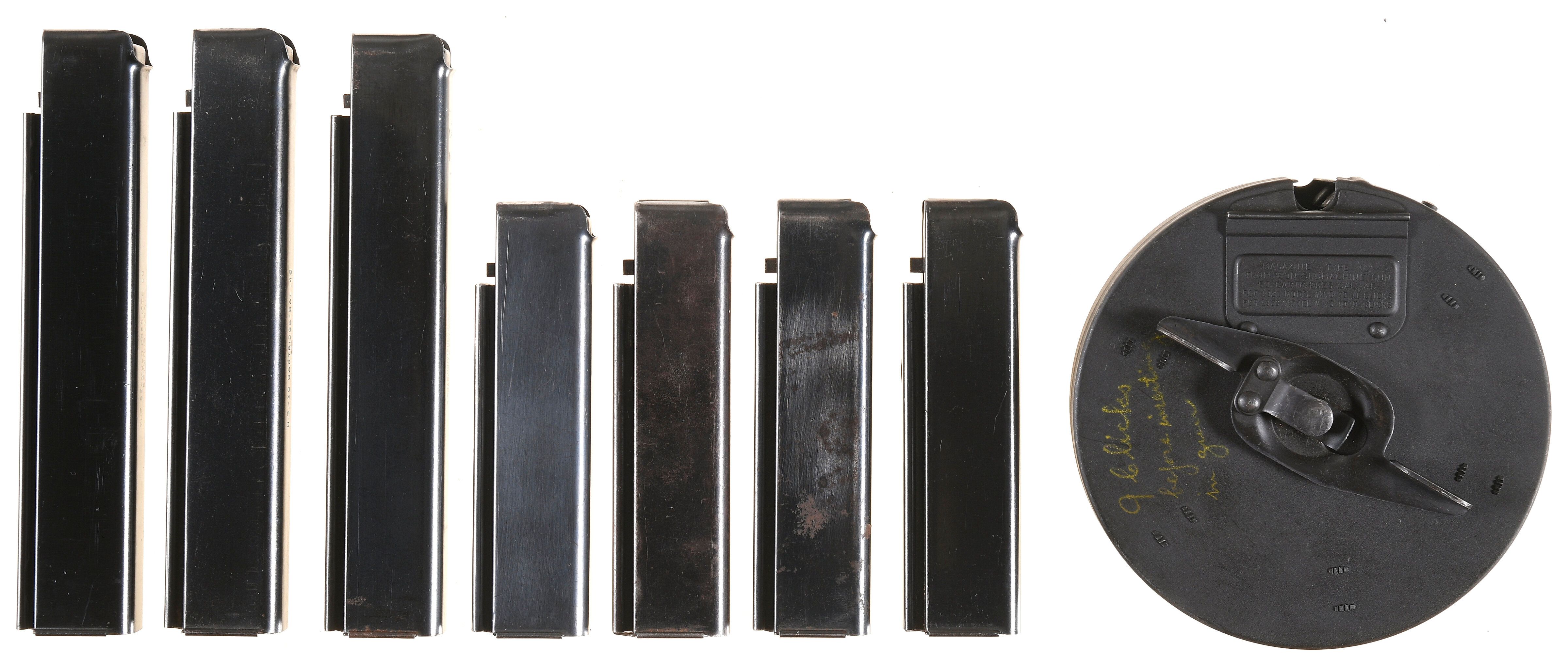 Group of Thompson Stick Magazines and one Drum Magazine | Rock Island ...