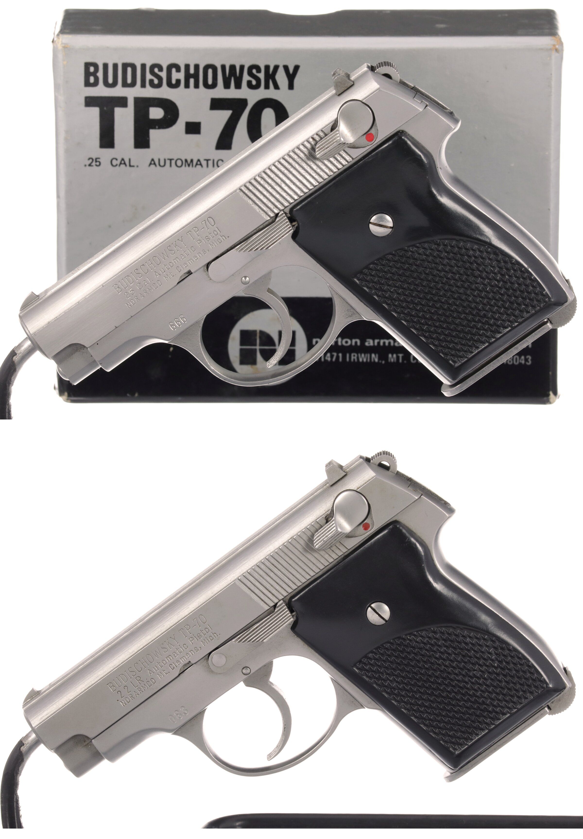 Two Norton Armament/Budischowsky TP-70 Semi-Automatic Pistols | Rock ...
