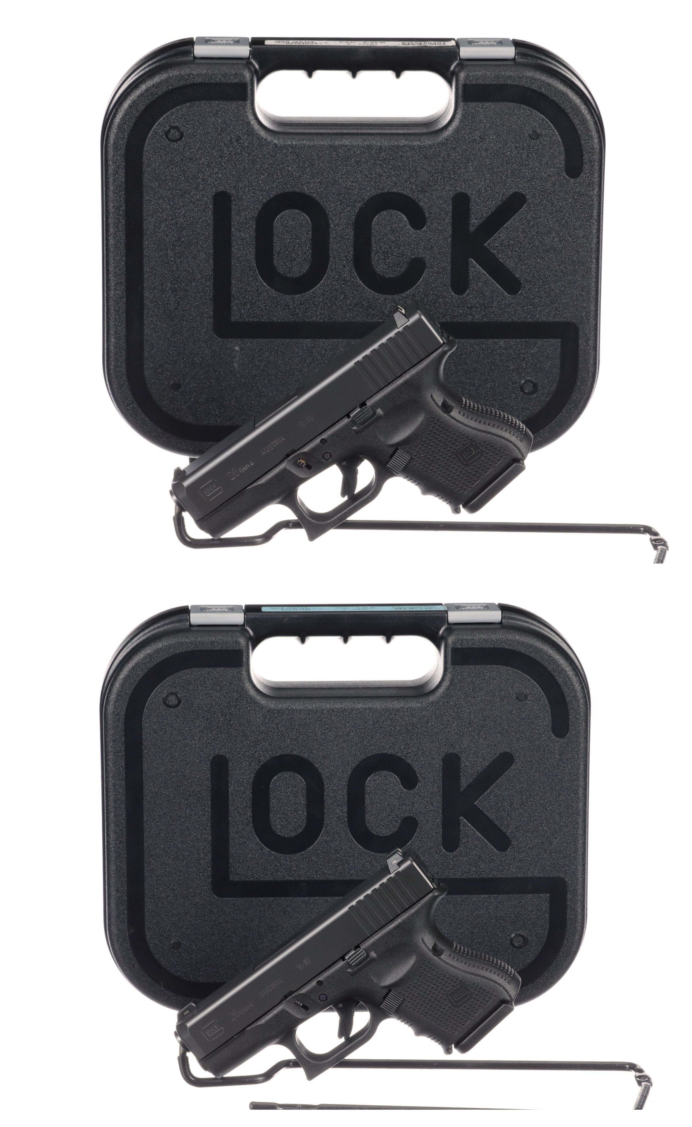 Two Glock Semi-Automatic Pistols with Cases | Rock Island Auction