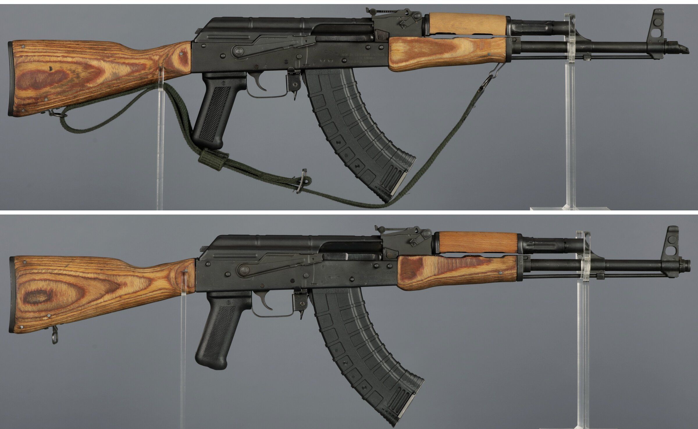Two Romarm WASR-10 Semi-Automatic Rifles with Boxes | Rock Island Auction