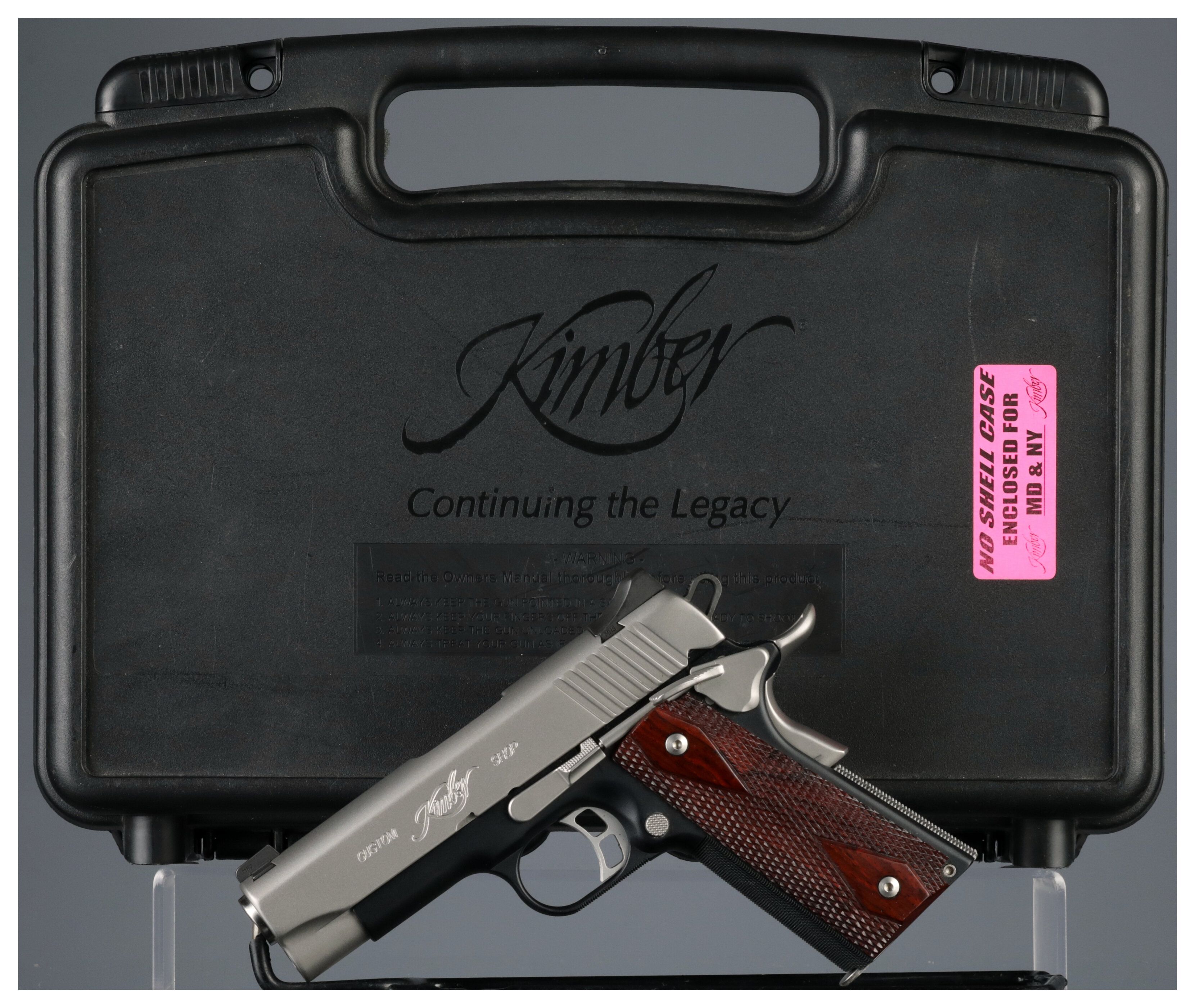 Kimber Custom Shop Pro Cdp Ii Semi Automatic Pistol With Case Rock
