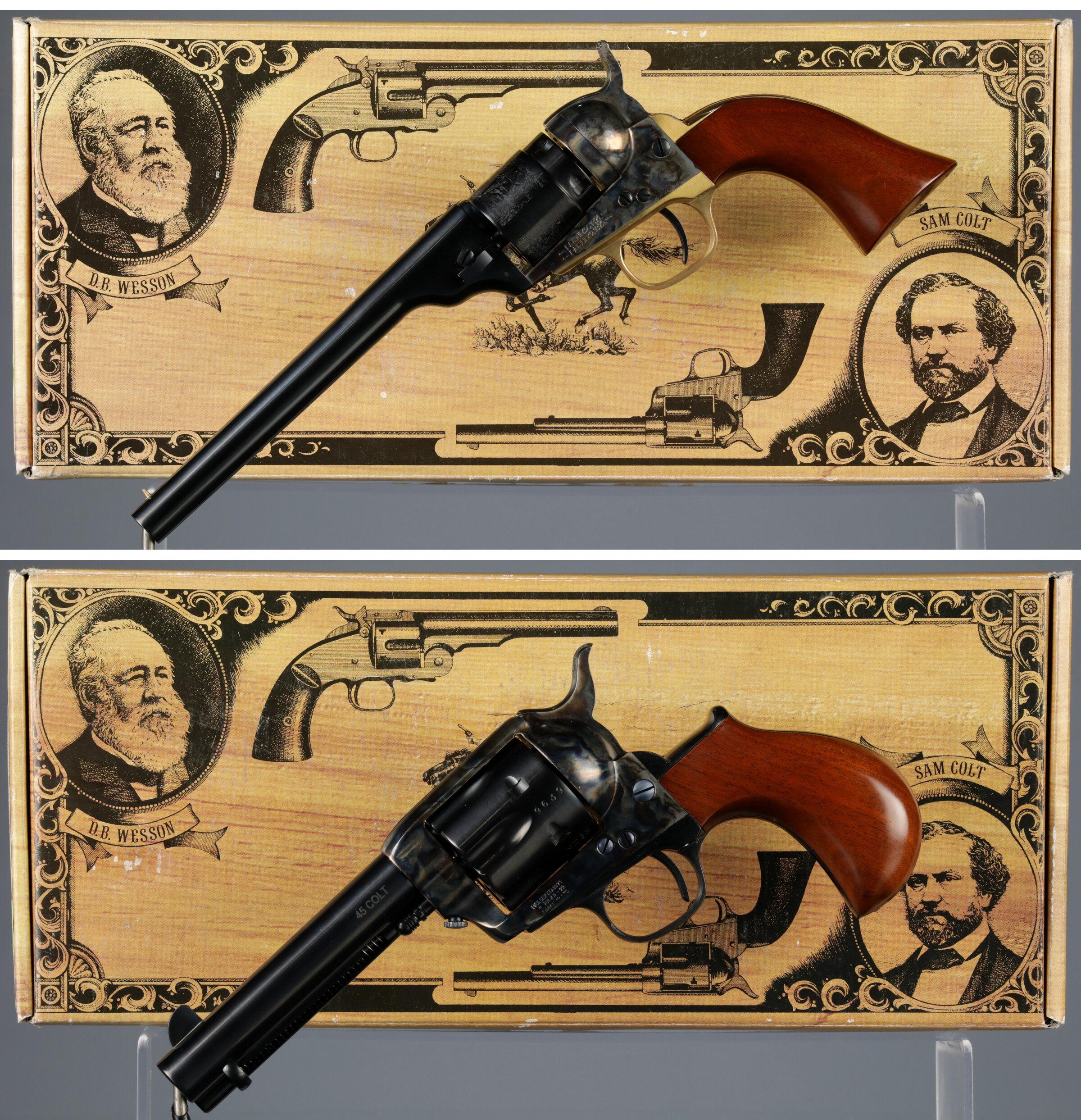 Two Uberti Reproduction Single Action Revolvers with Boxes | Rock ...
