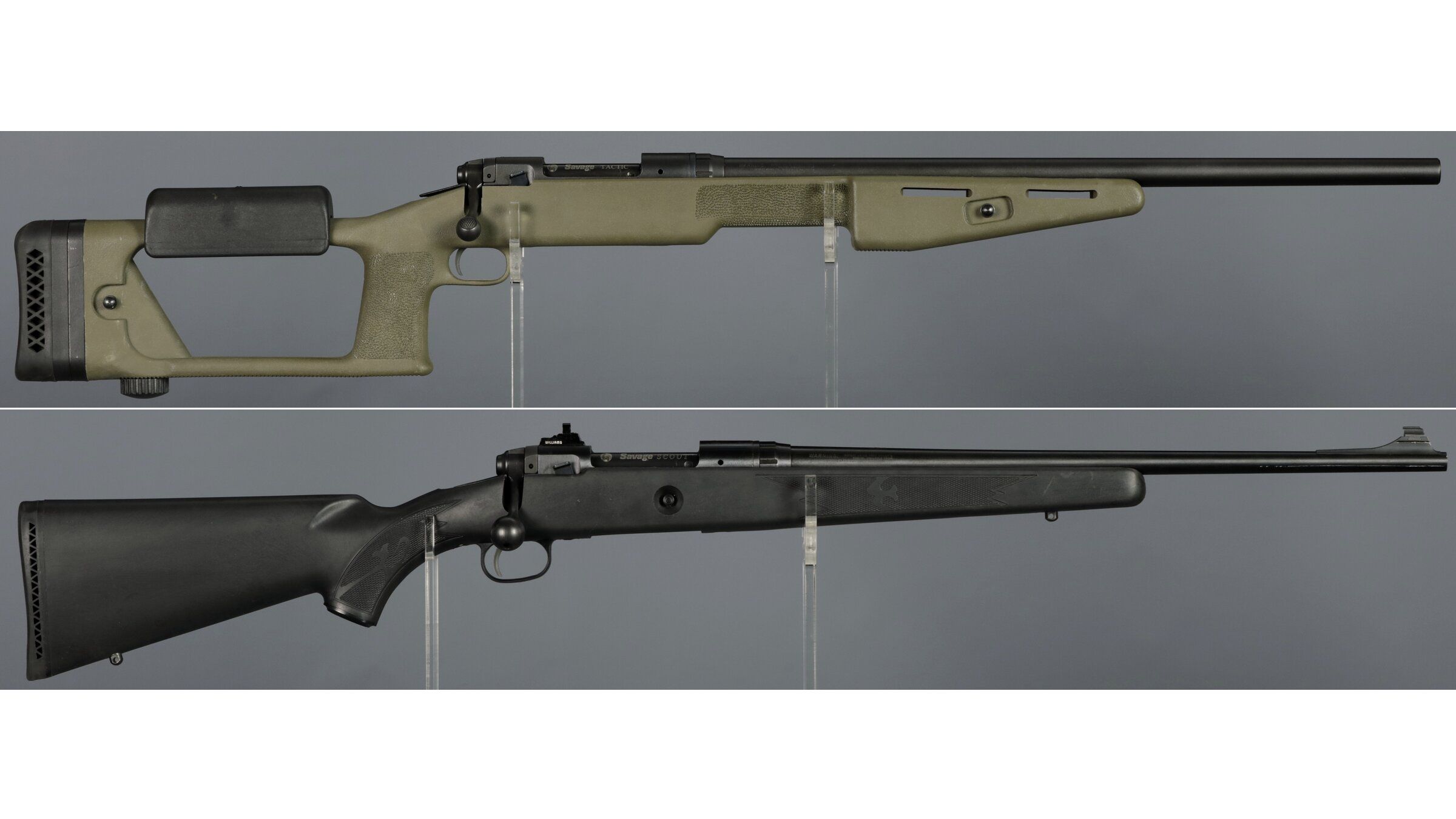 Two Savage Arms Model 10 Bolt Action Rifles | Rock Island Auction