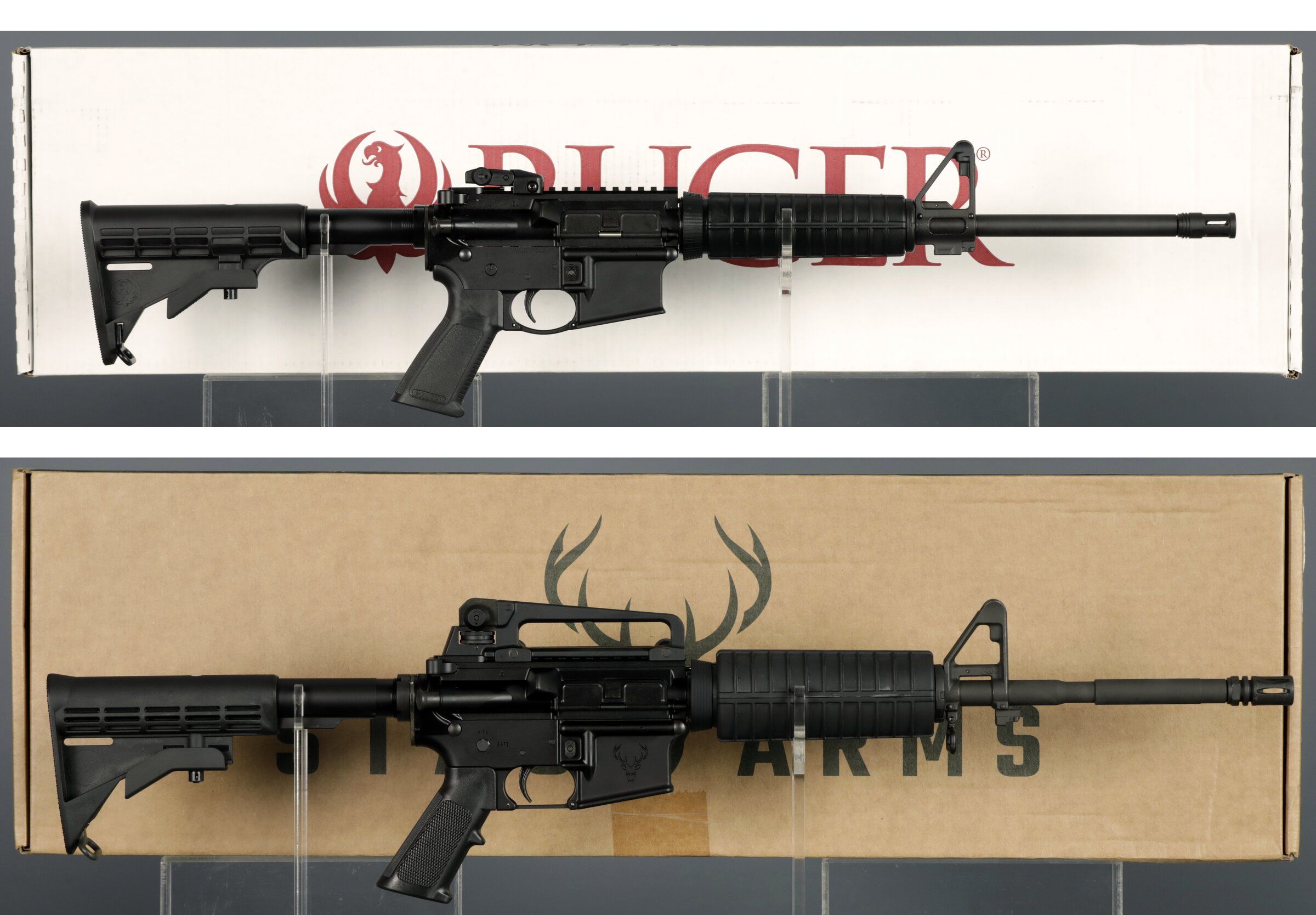 Two Semi-Automatic Rifles with Boxes | Rock Island Auction