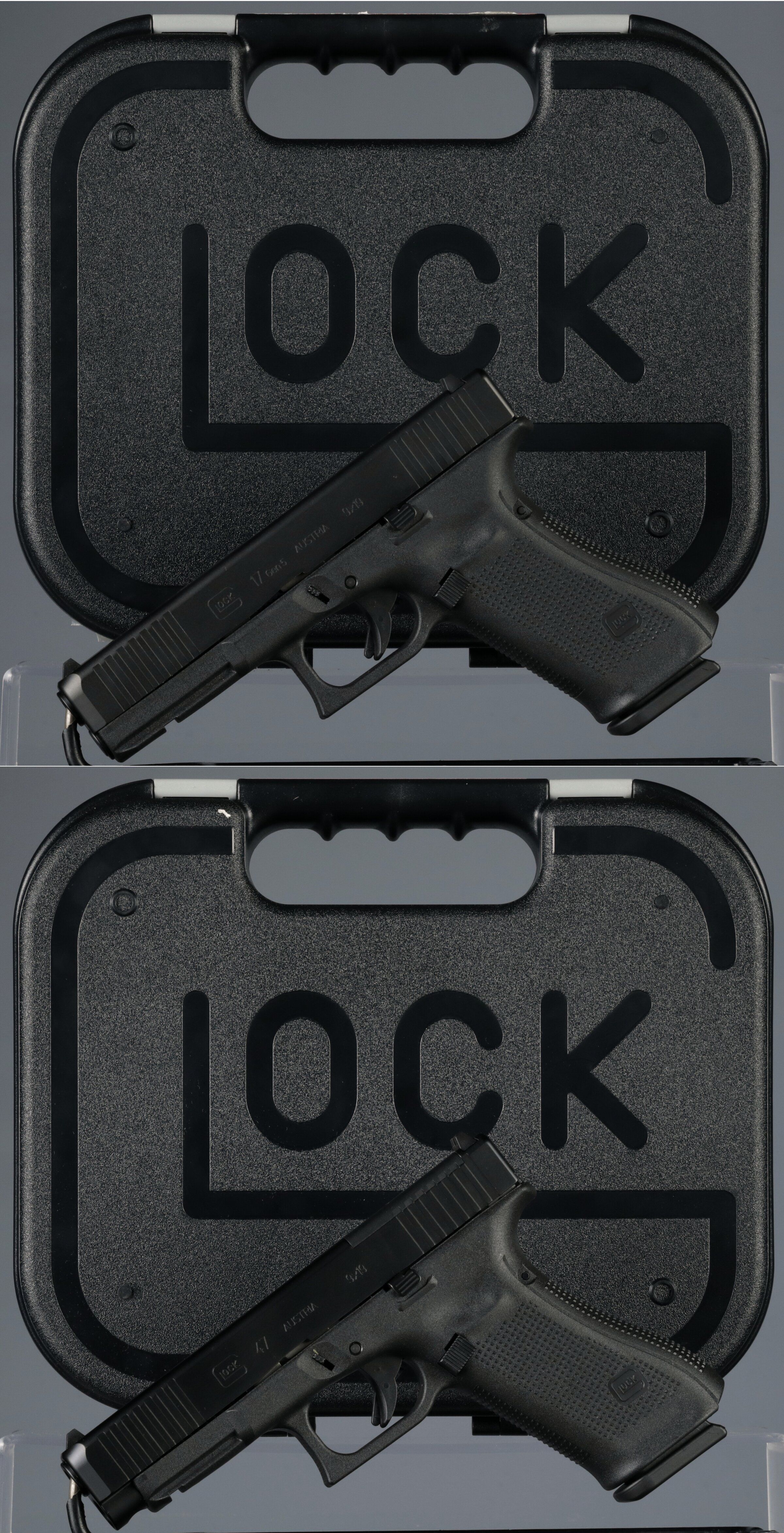Two Glock Semi-Automatic Pistols with Cases | Rock Island Auction