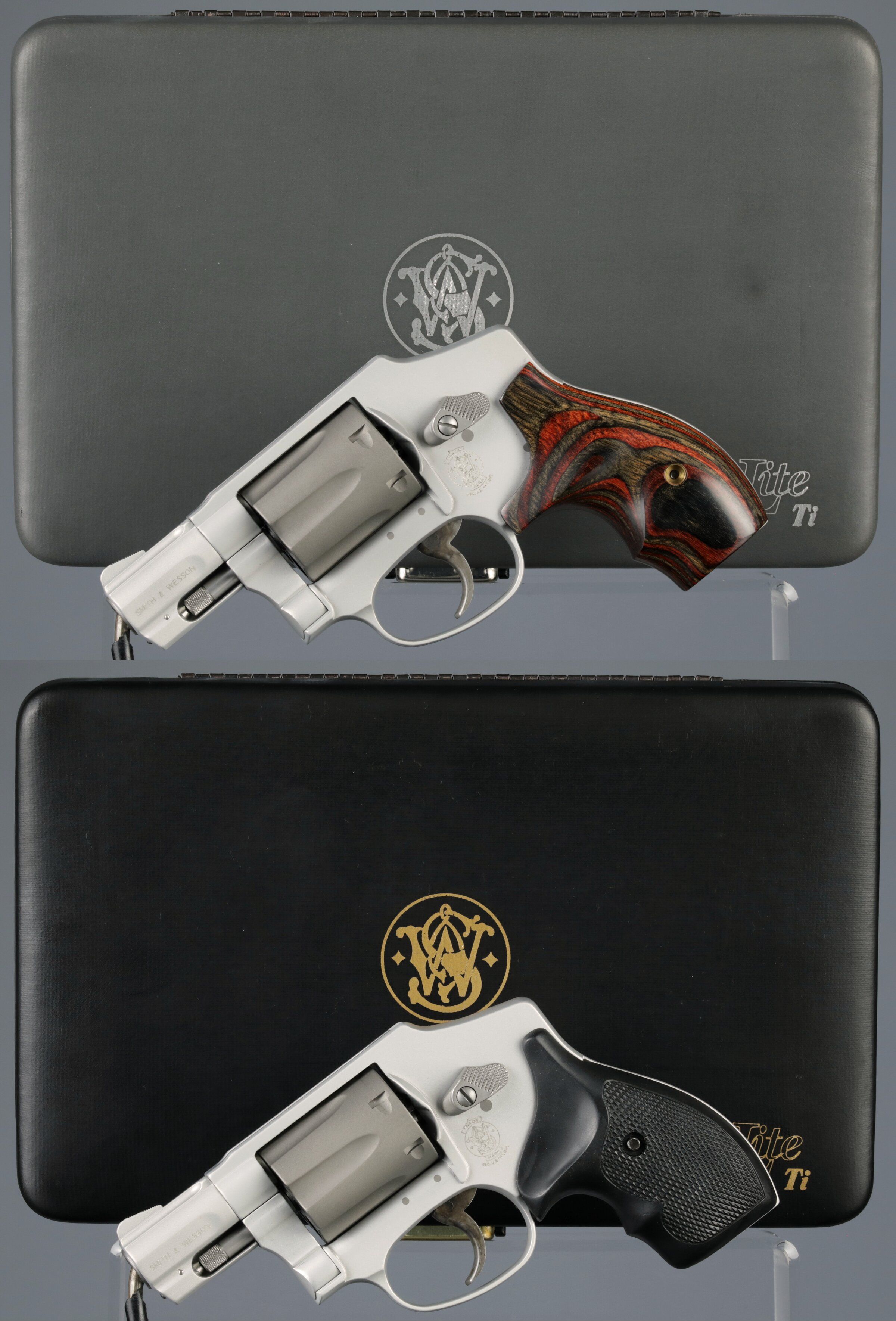 Two Smith & Wesson Model 332 AirLite Ti Double Action Revolvers | Rock ...