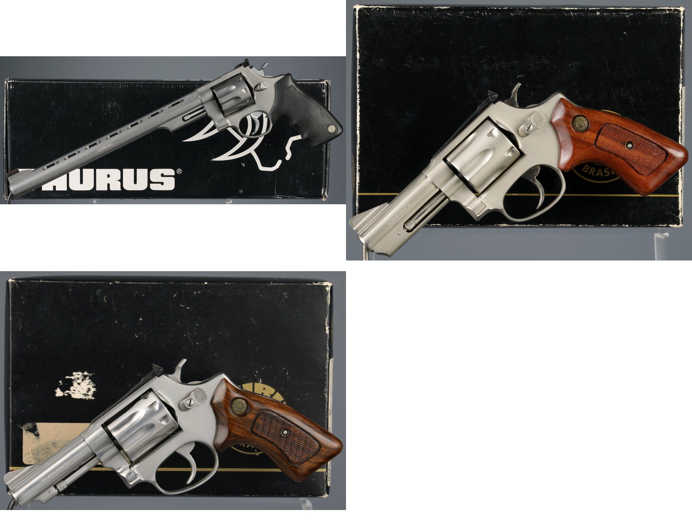 Three Taurus Double Action Revolvers with Boxes | Rock Island Auction