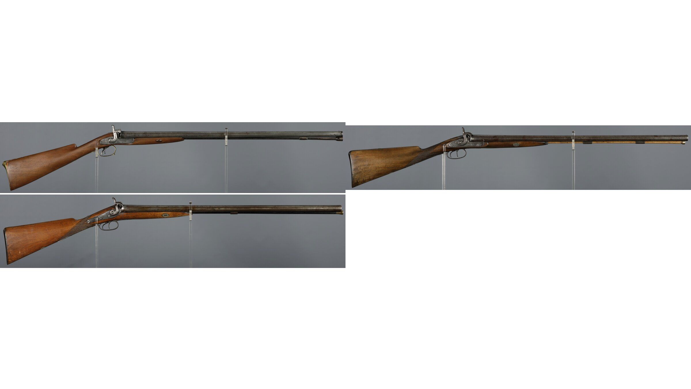 Three Double Barrel Percussion Shotguns | Rock Island Auction