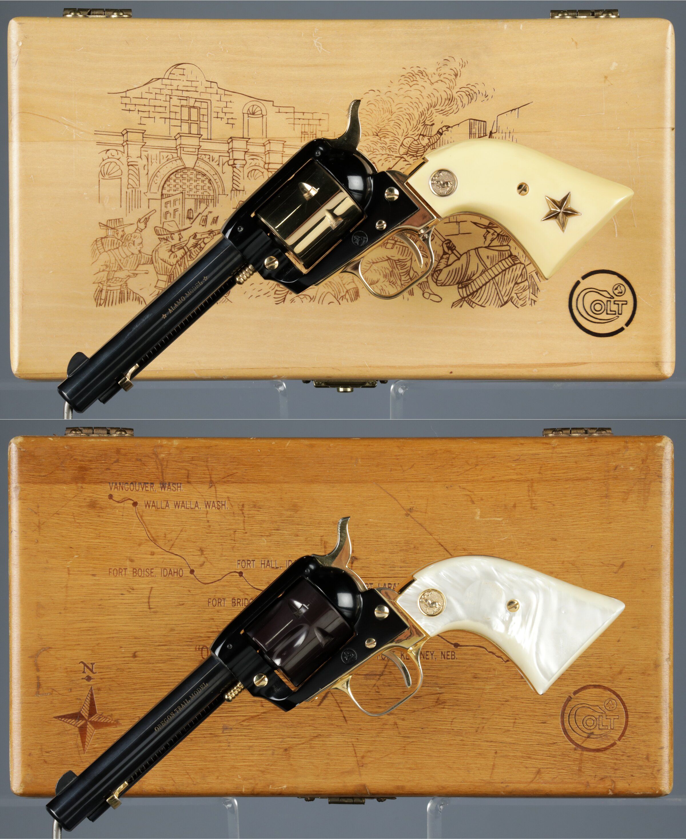 Two Colt Commemorative Frontier Scout Single Action Revolvers | Rock ...