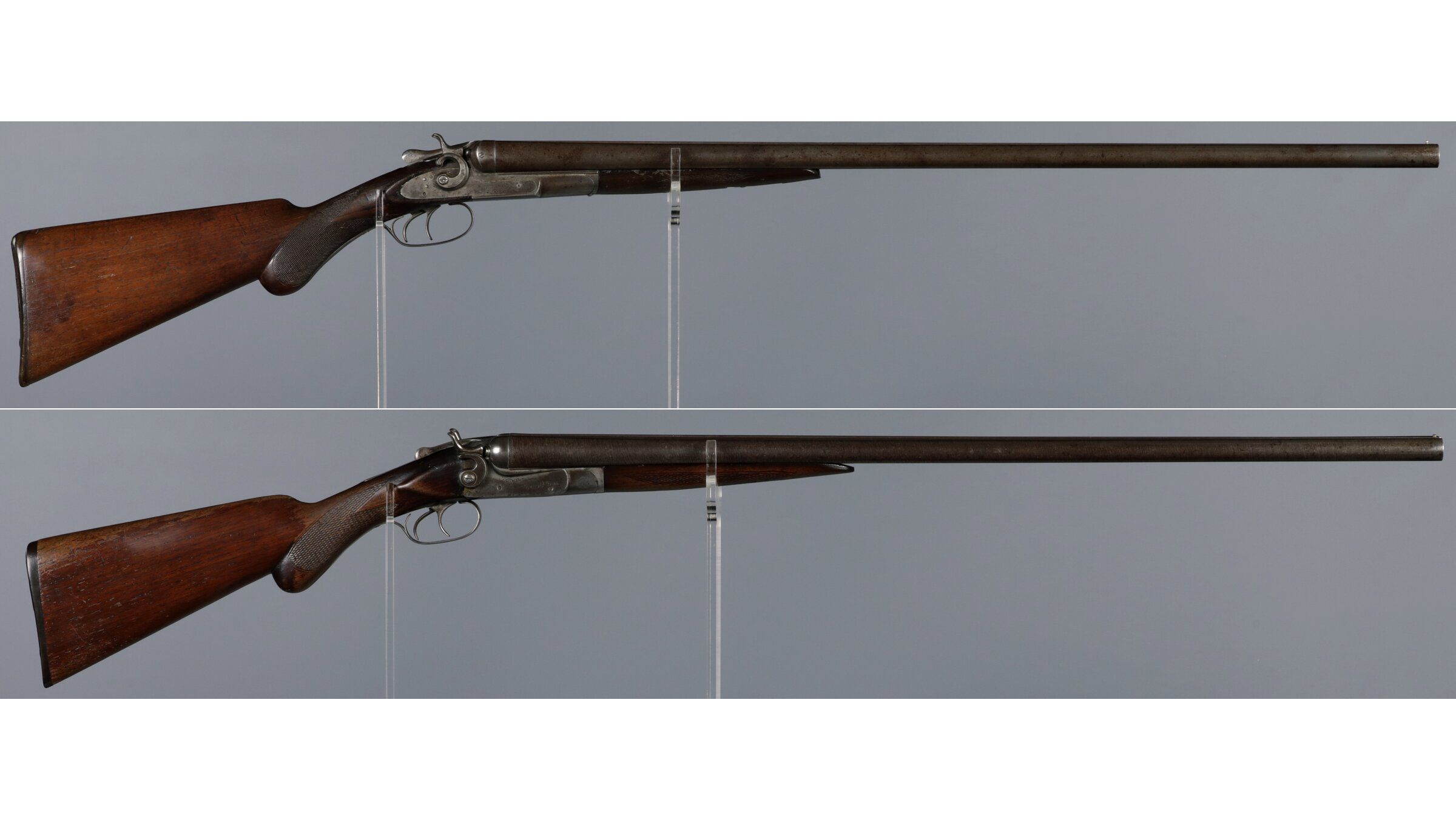 Two American Double Barrel Hammer Shotguns | Rock Island Auction