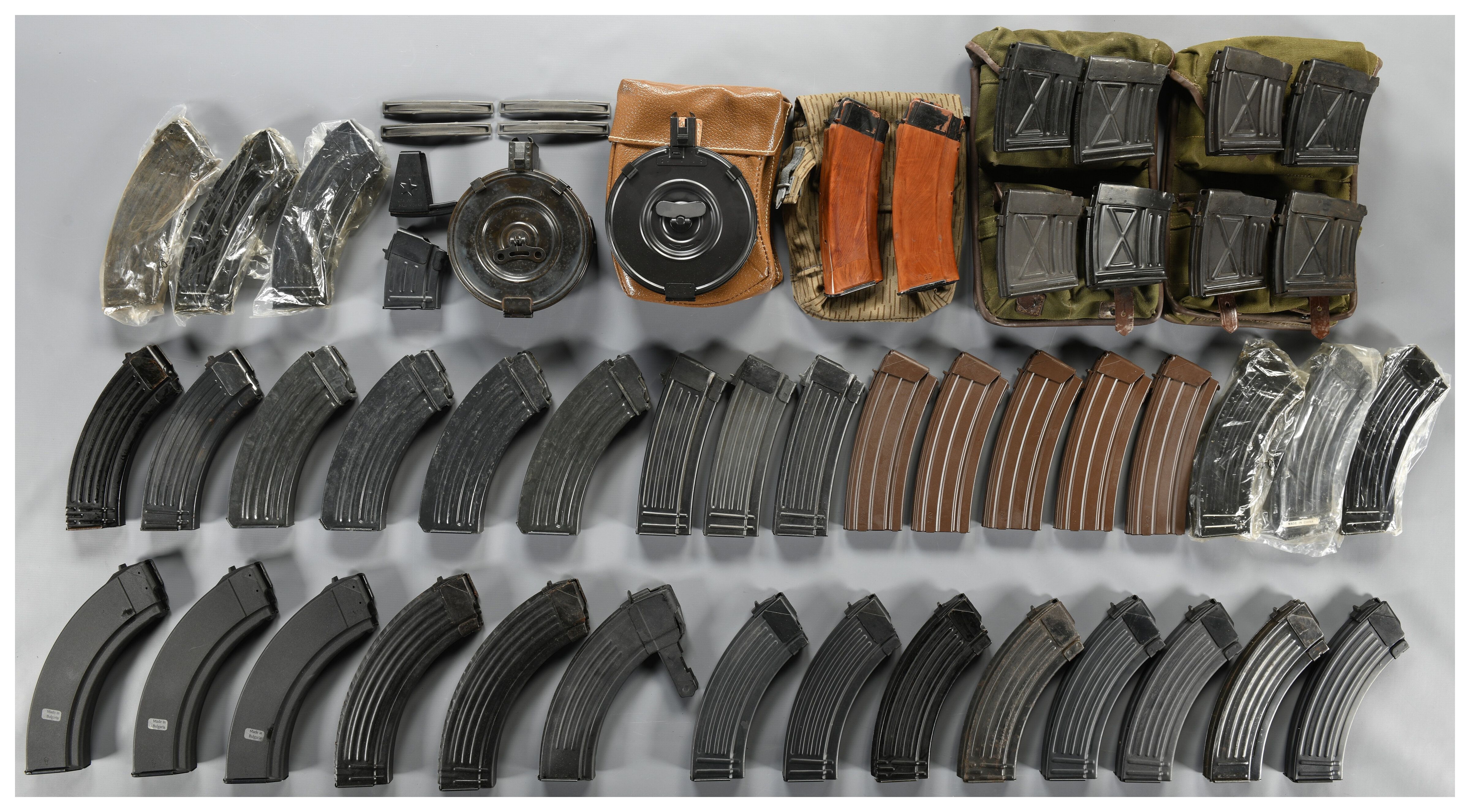 Large Group of Assorted AK Pattern Magazines and Pouches | Rock Island ...