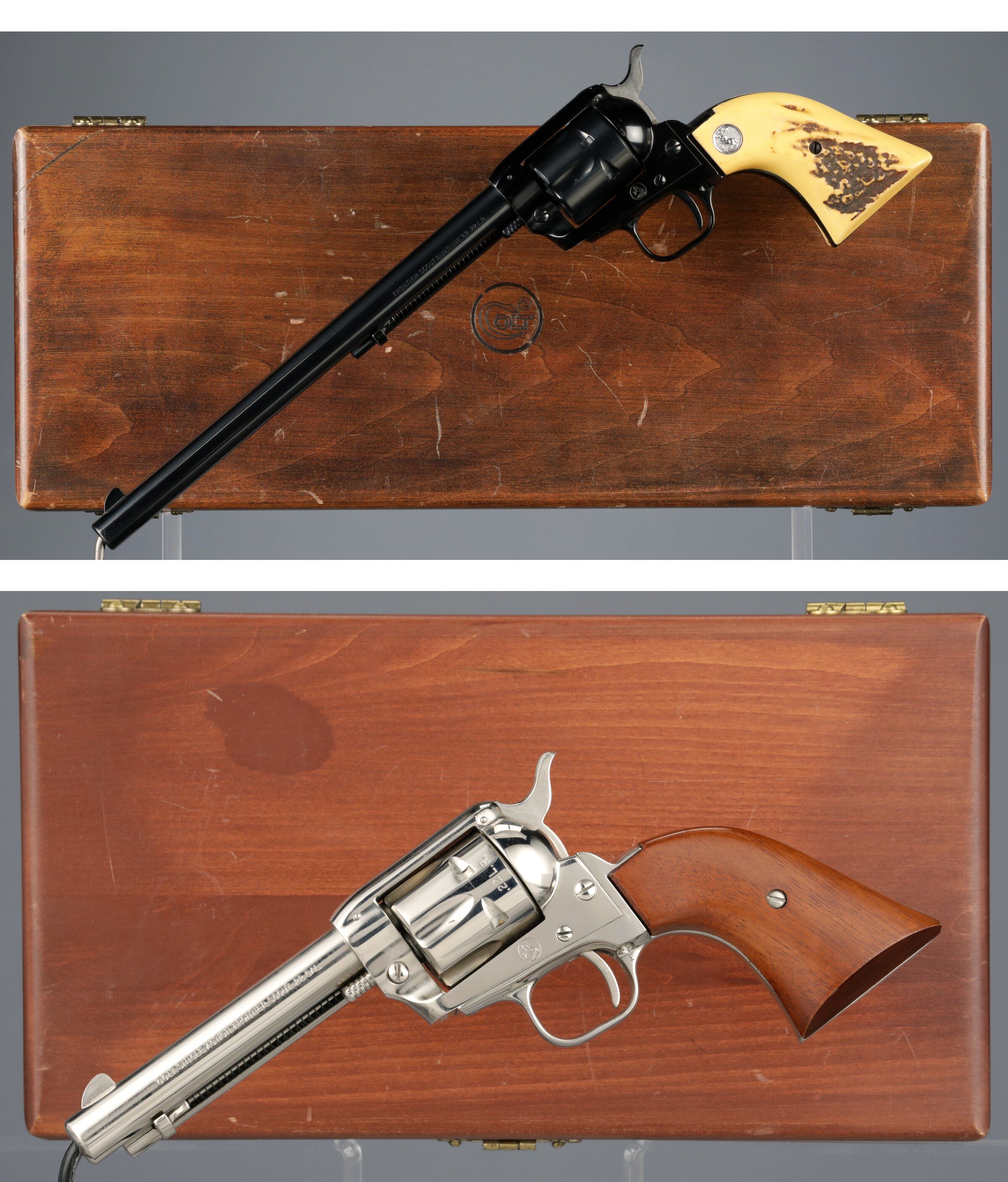 Two Cased Colt Frontier Scout Single Action Revolvers | Rock Island Auction
