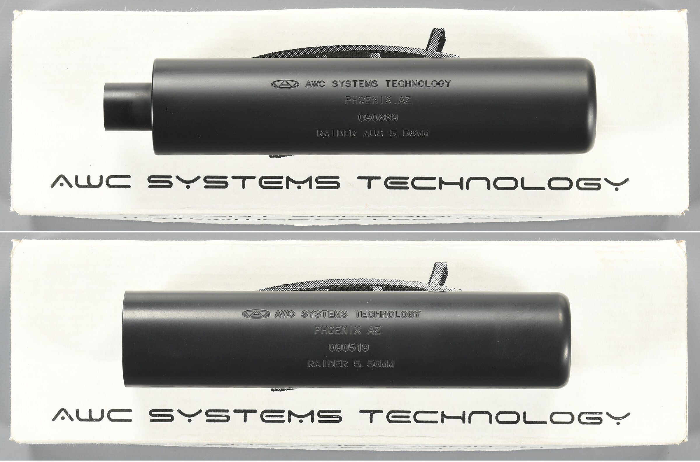 Two AWC Raider Class III/NFA Silencers | Rock Island Auction