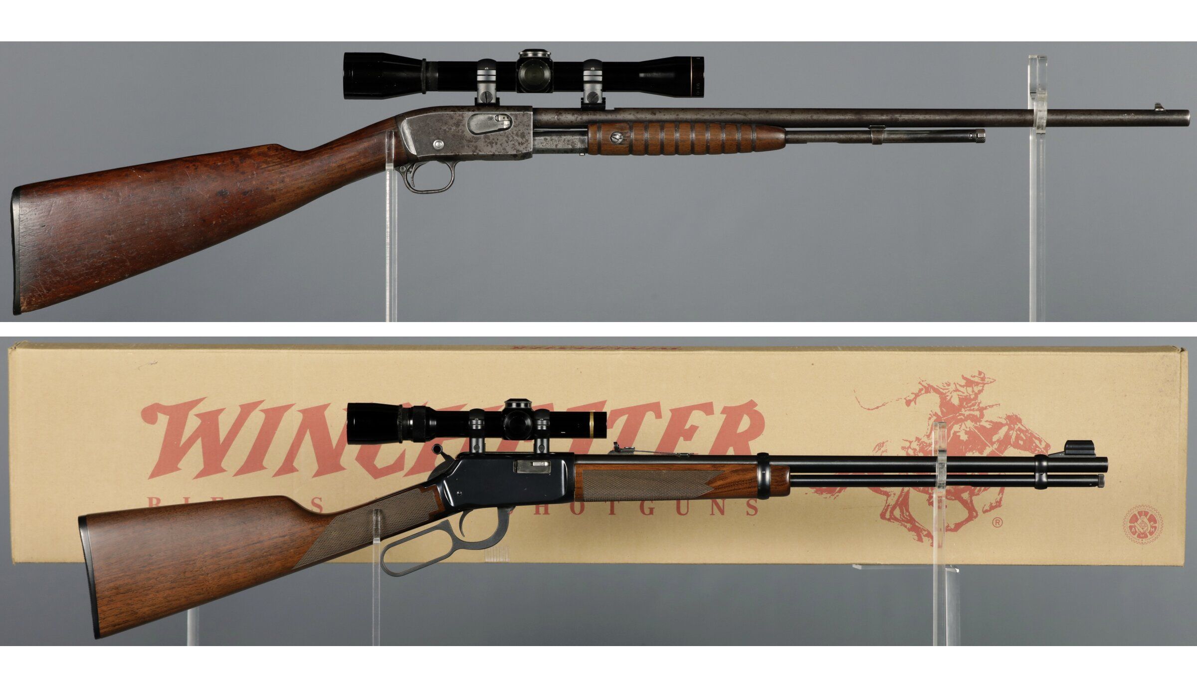 Two Rimfire Rifles with Scopes | Rock Island Auction