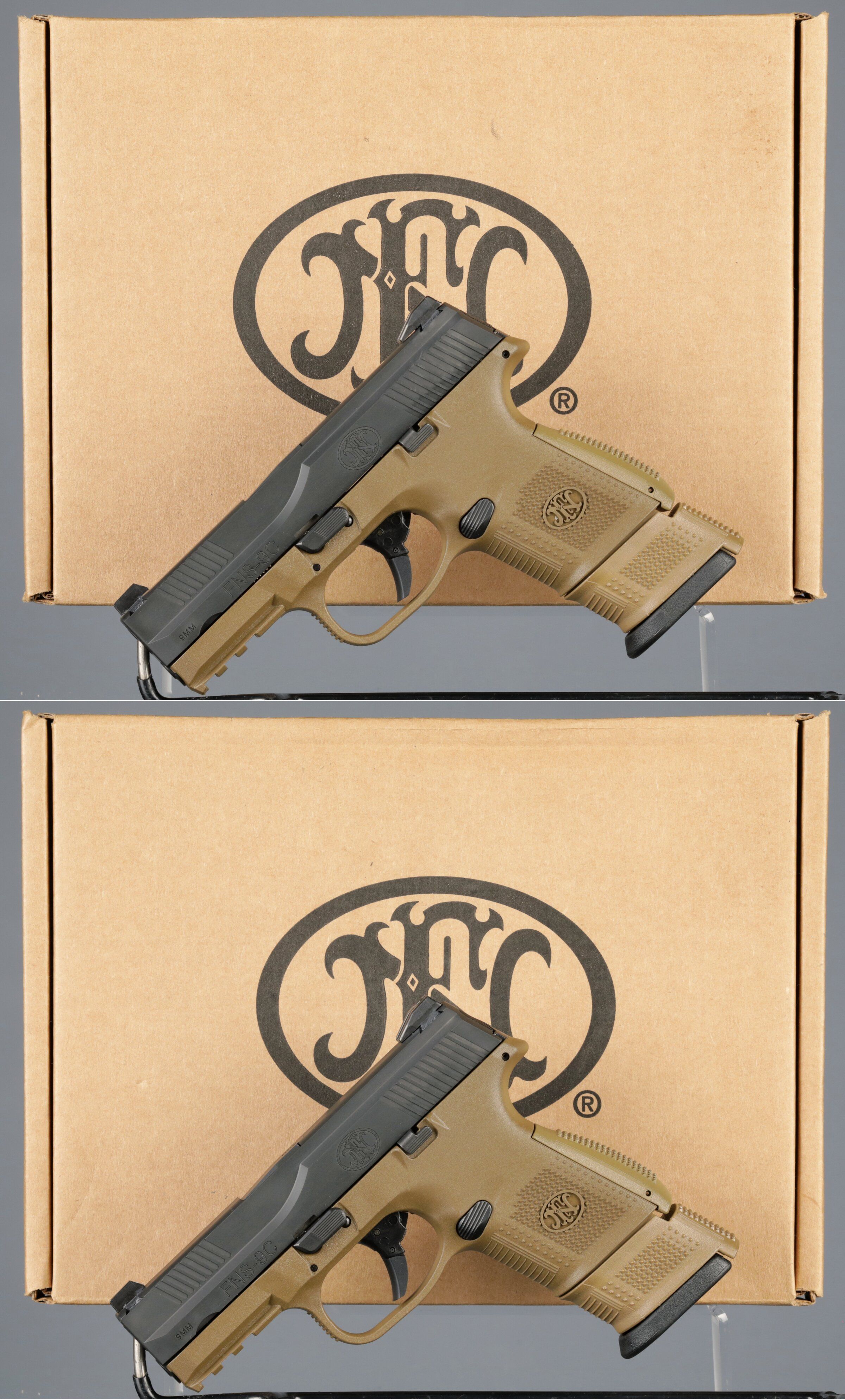 Two FN FNS-9C Semi-Automatic Pistols with Boxes | Rock Island Auction