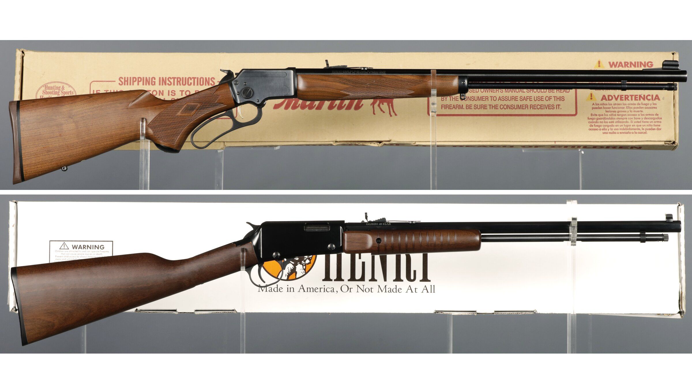 Two Rifles with Boxes | Rock Island Auction