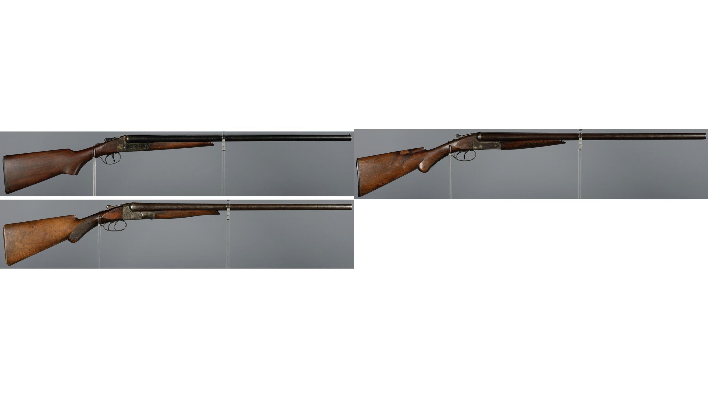 Three American Double Barrel Shotguns | Rock Island Auction