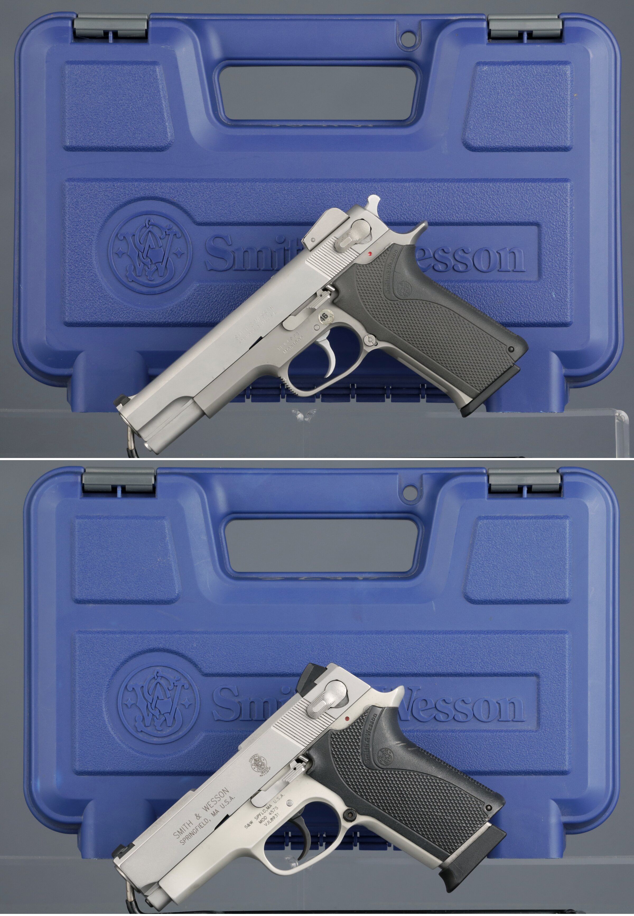 Two Smith & Wesson Semi-Automatic Pistols with Cases | Rock Island Auction