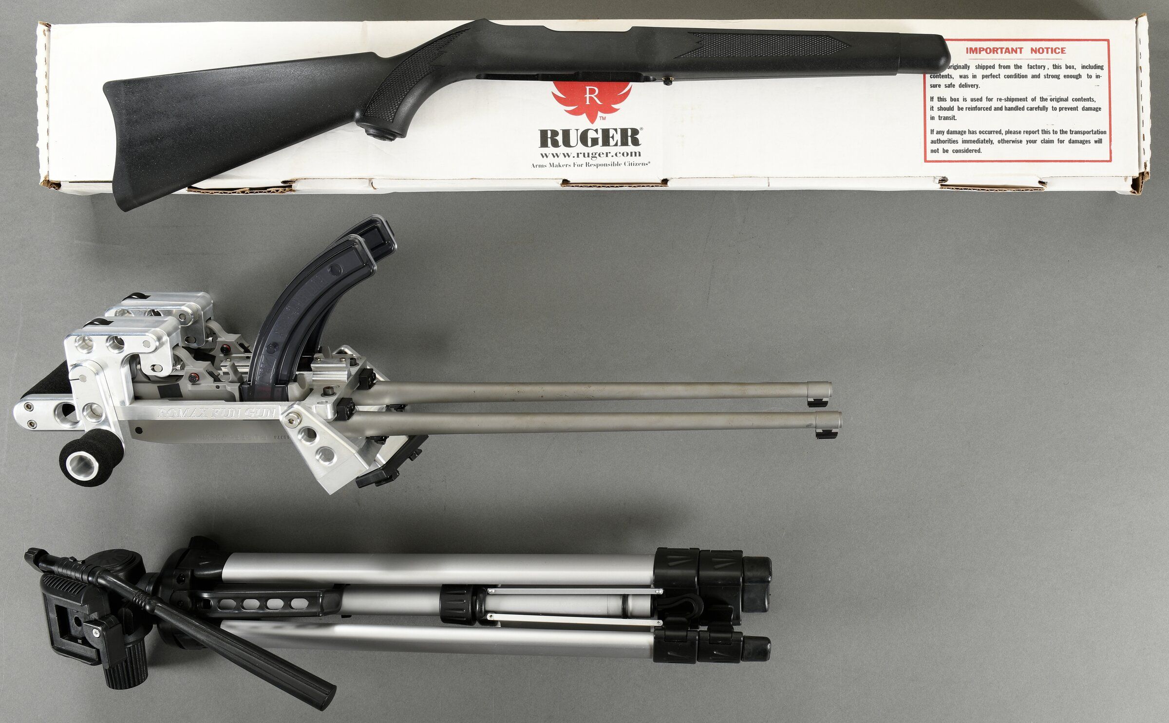 Two Ruger 10/22 Carbines in a Romax Fun Gun Gatling Gun Mount | Rock ...