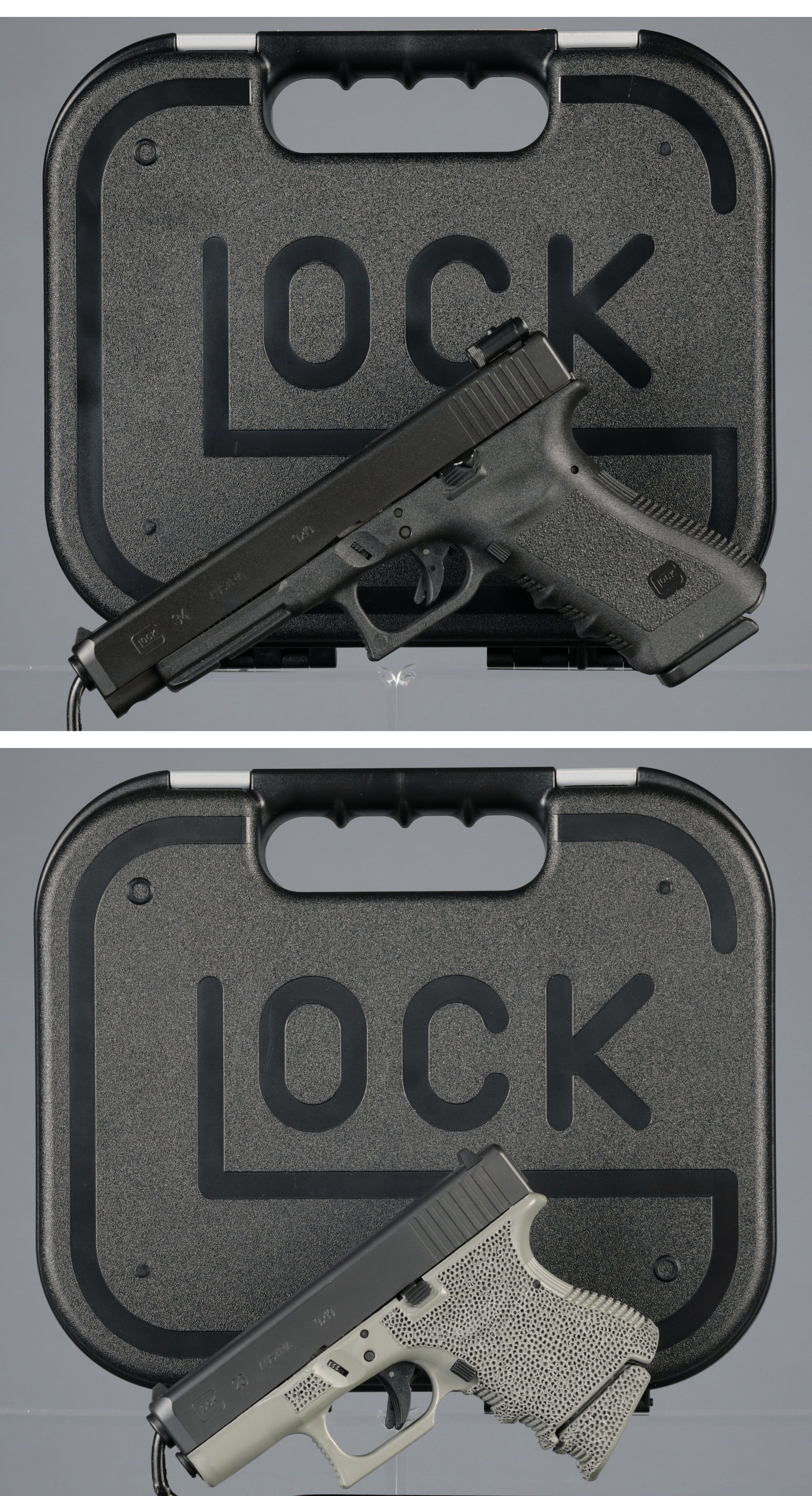 Two Glock Semi-Automatic Pistols with Cases | Rock Island Auction