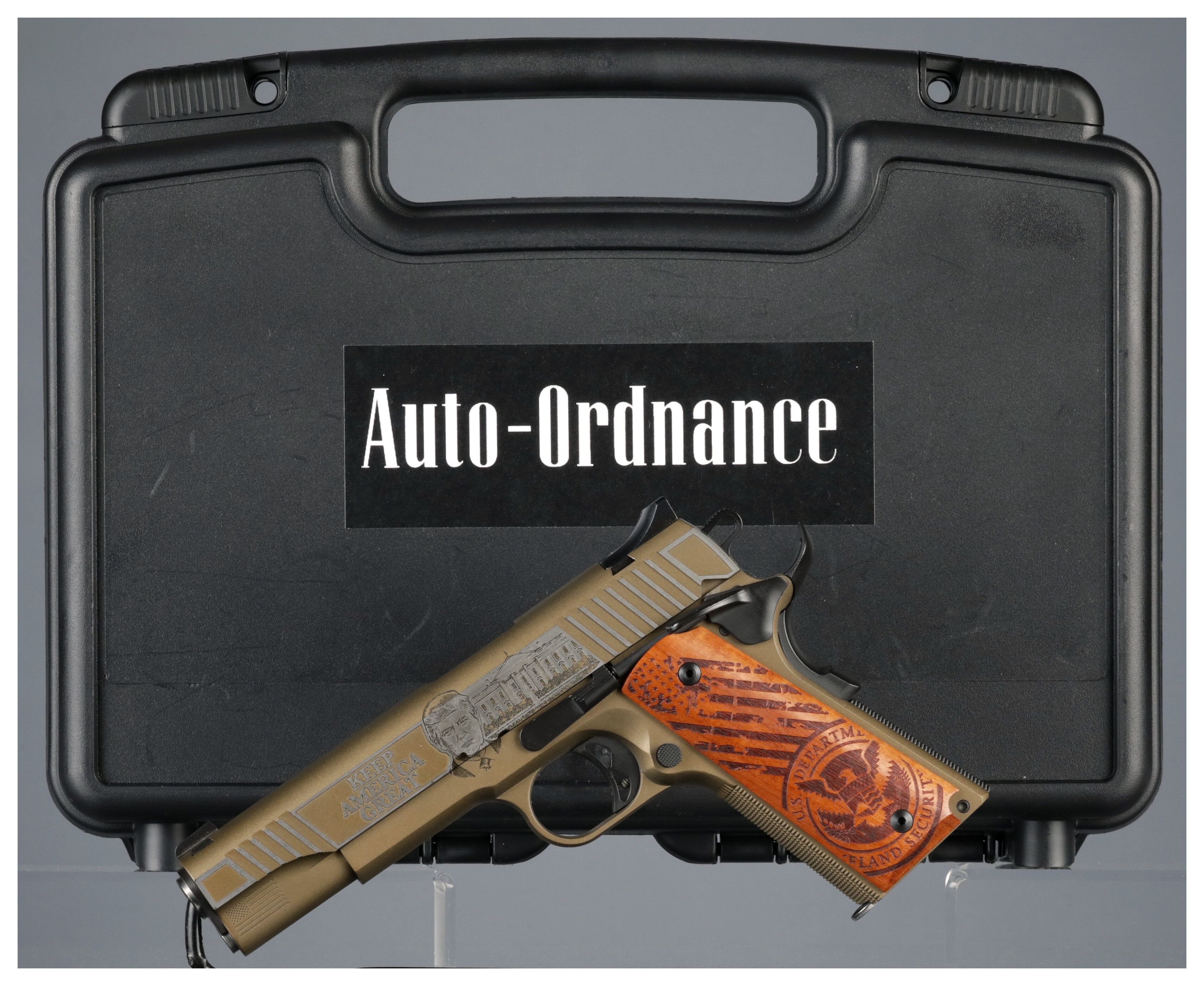Auto-Ordnance POTUS 1911A1 Donald Trump 45th Pistol with Case | Rock ...