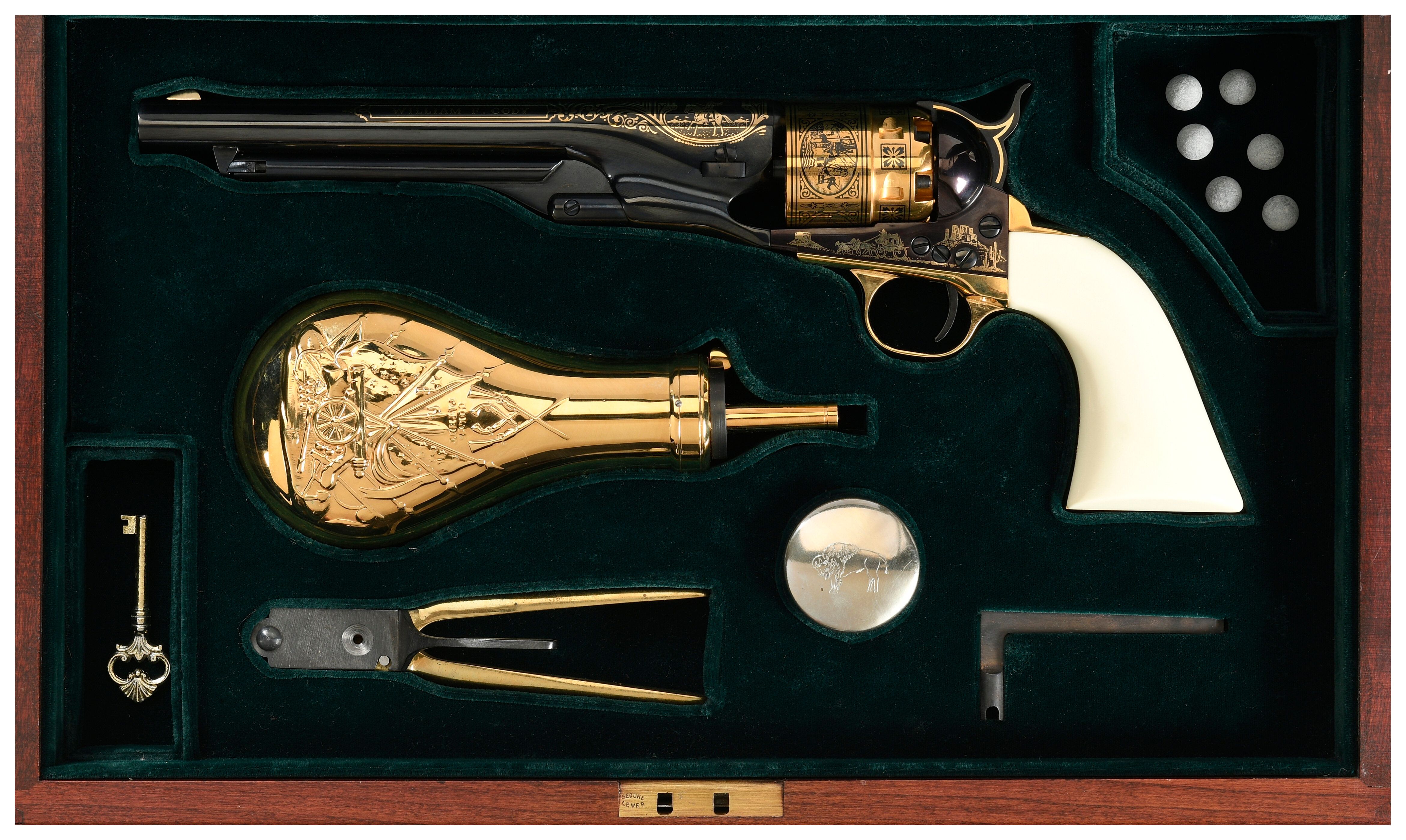 Engraved Uberti "Buffalo Bill" Cody Model 1860 Revolver | Rock Island ...