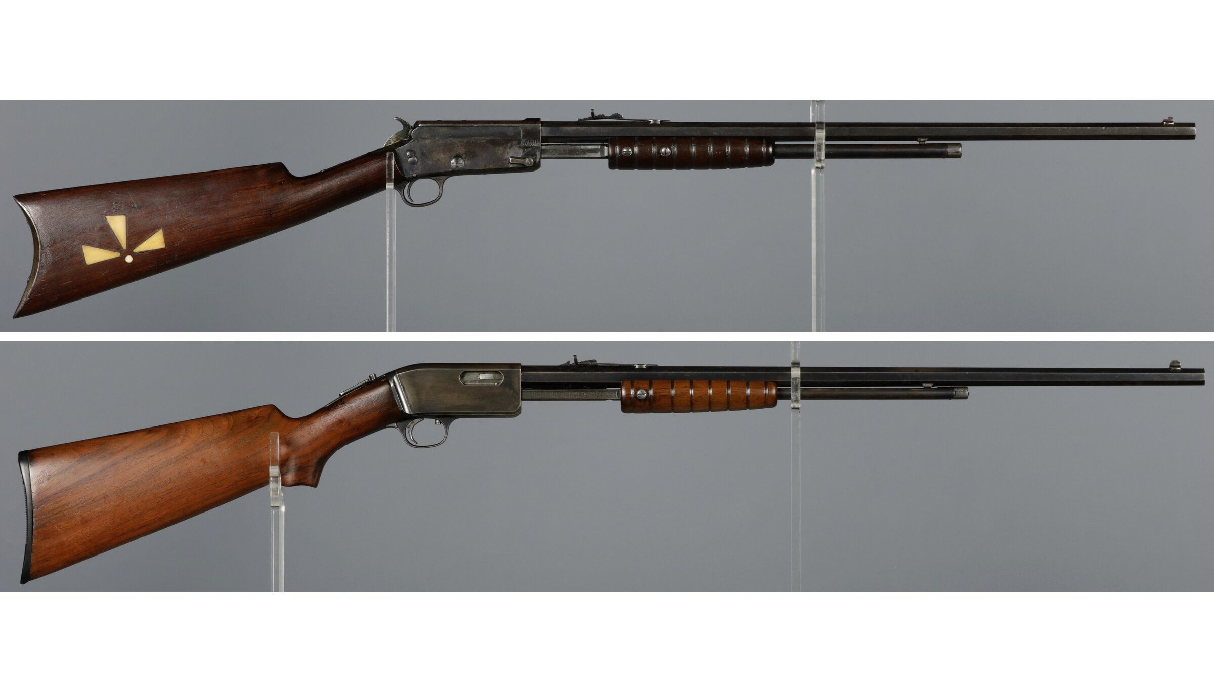 Two Marlin Slide Action Rifles | Rock Island Auction