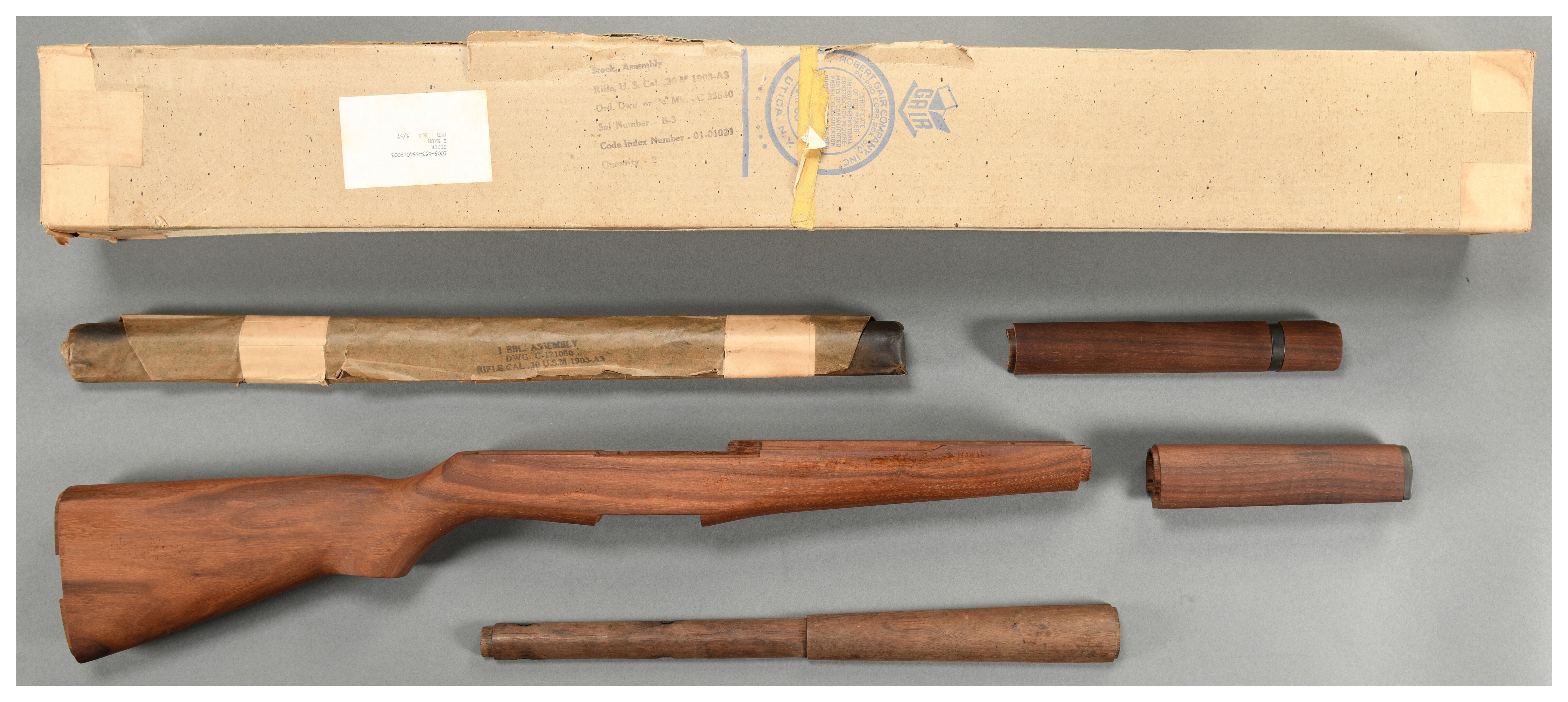 Group of M1 Garand Stock and 1903-A3 Stocks and Barrel | Rock Island ...