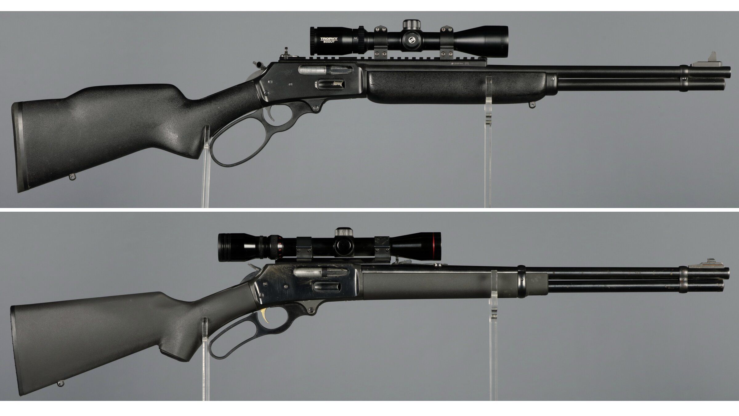 Two Marlin Lever Action Rifles with Scopes | Rock Island Auction