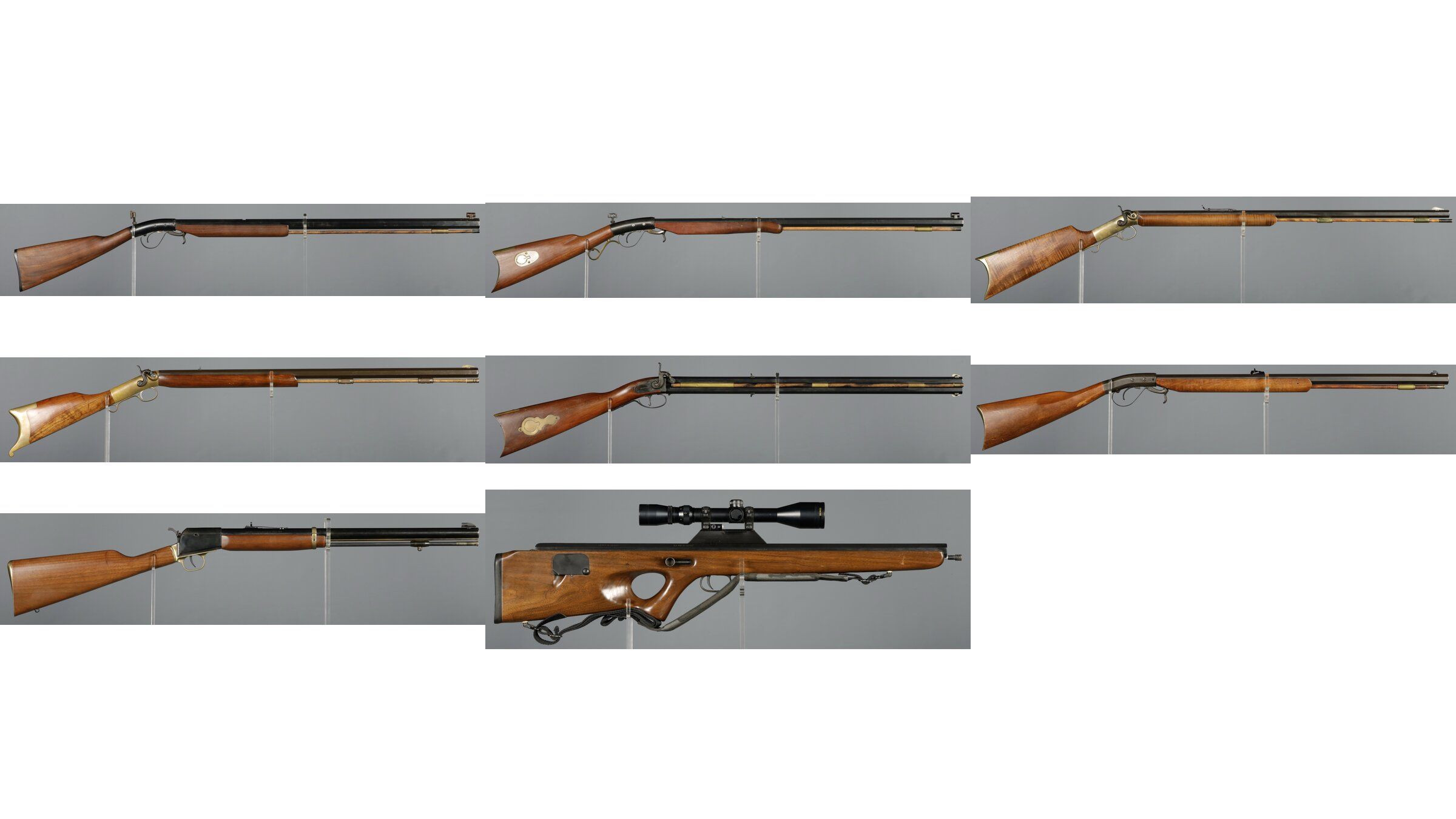 Eight Contemporary Percussion Rifles | Rock Island Auction