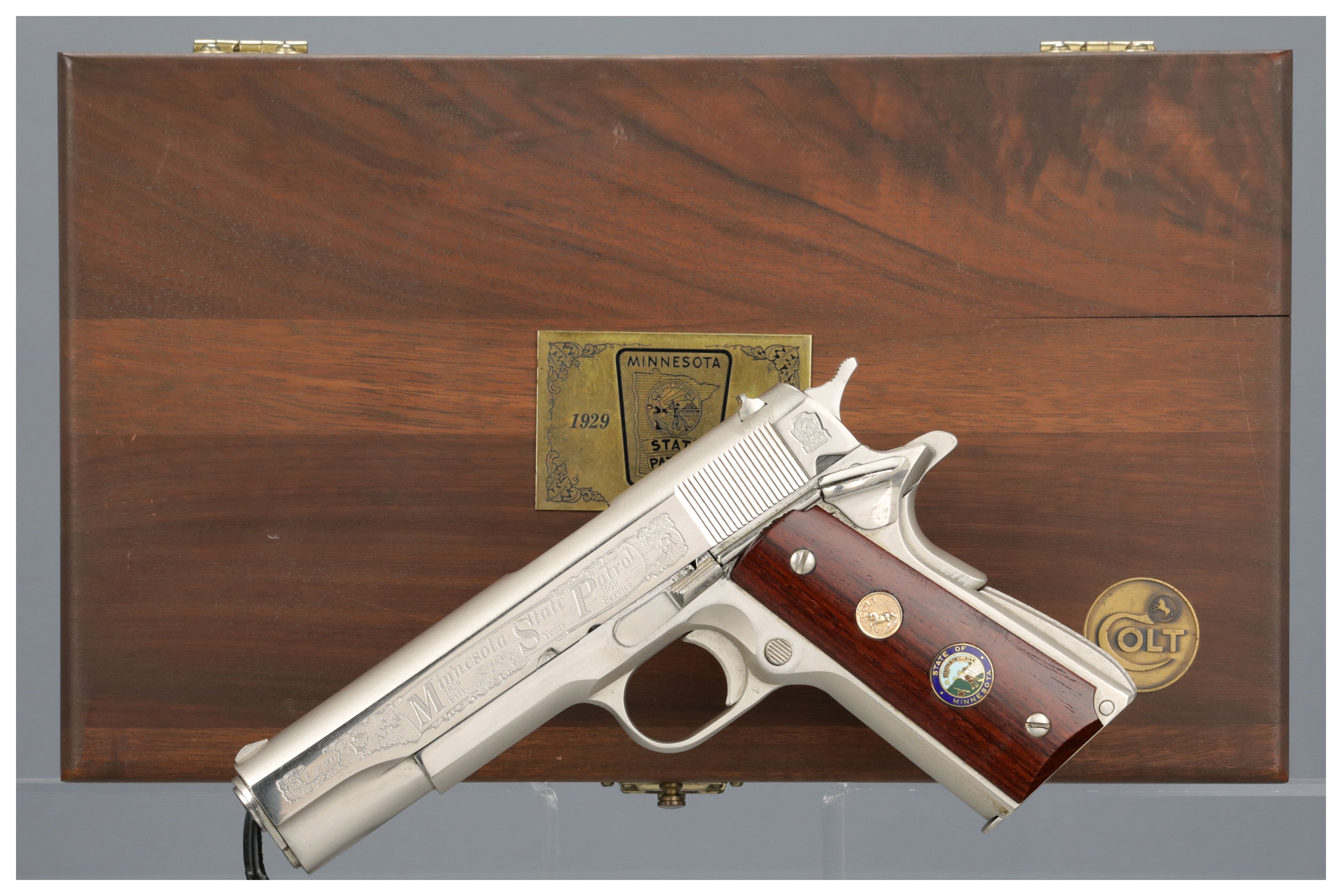 Colt Government Model Minnesota State Patrol Anniversary Pistol | Rock ...