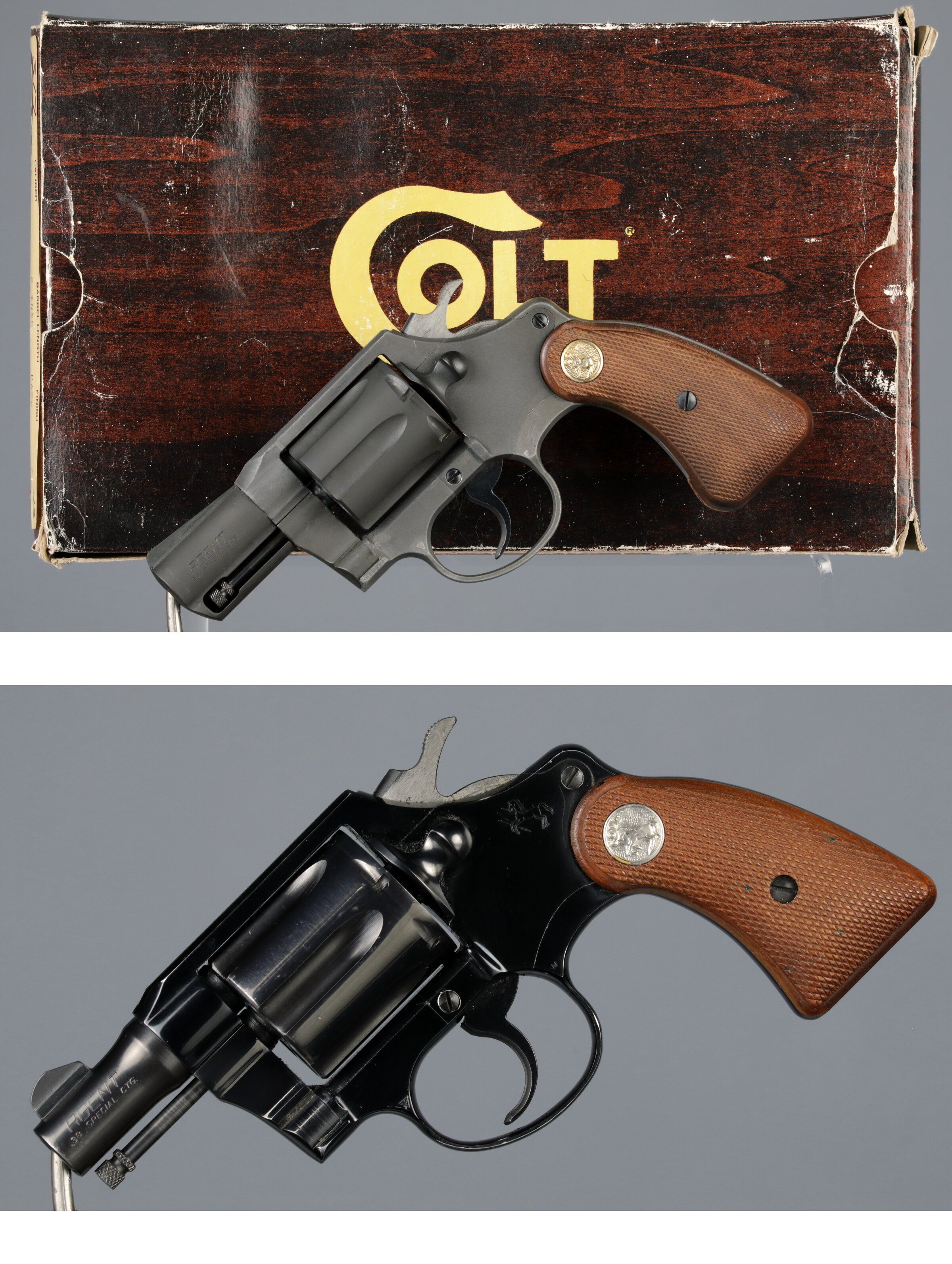 Two Colt Agent Double Action Revolvers | Rock Island Auction