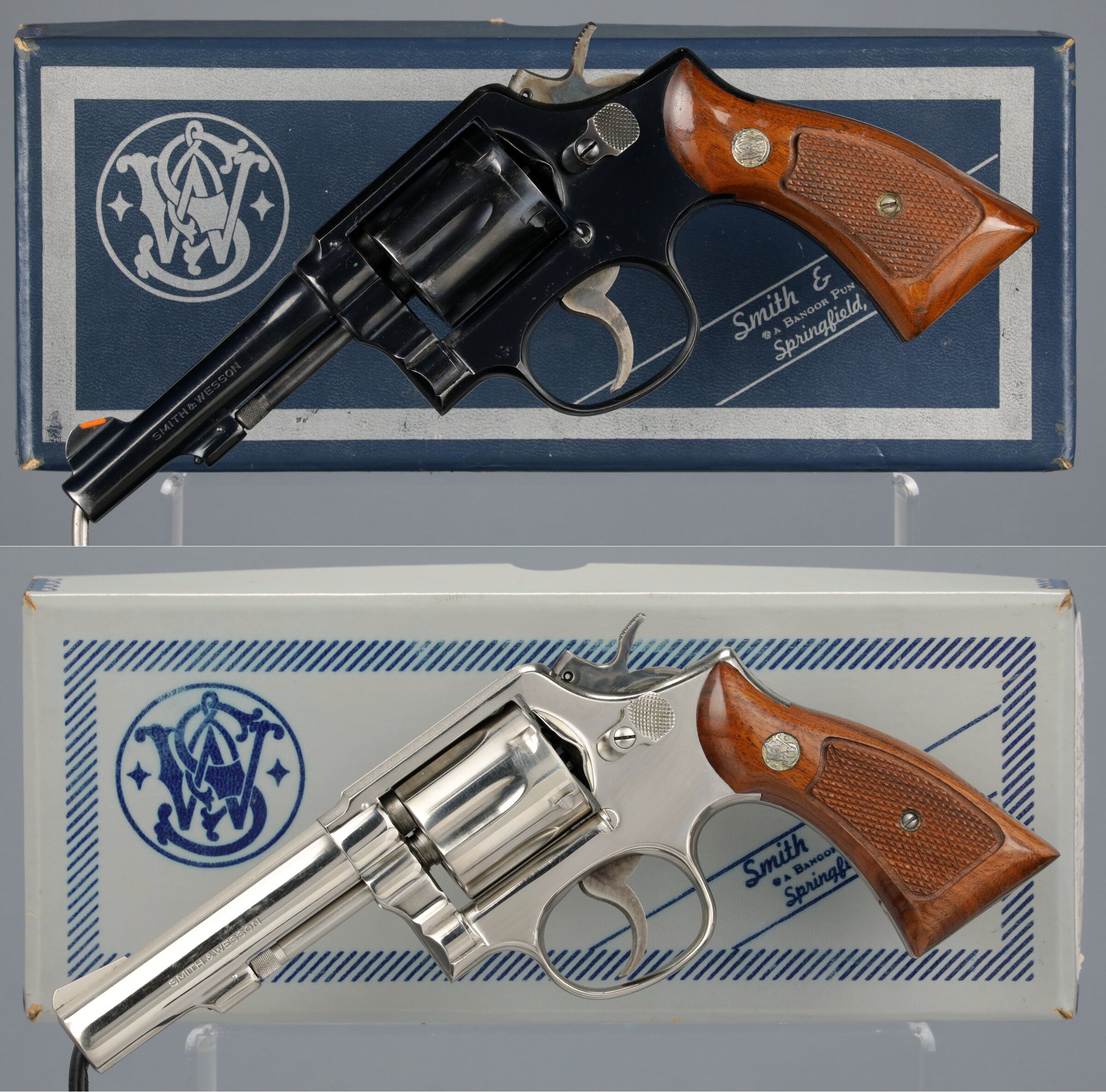 Two Smith & Wesson Model 10 Double Action Revolvers with Boxes | Rock ...