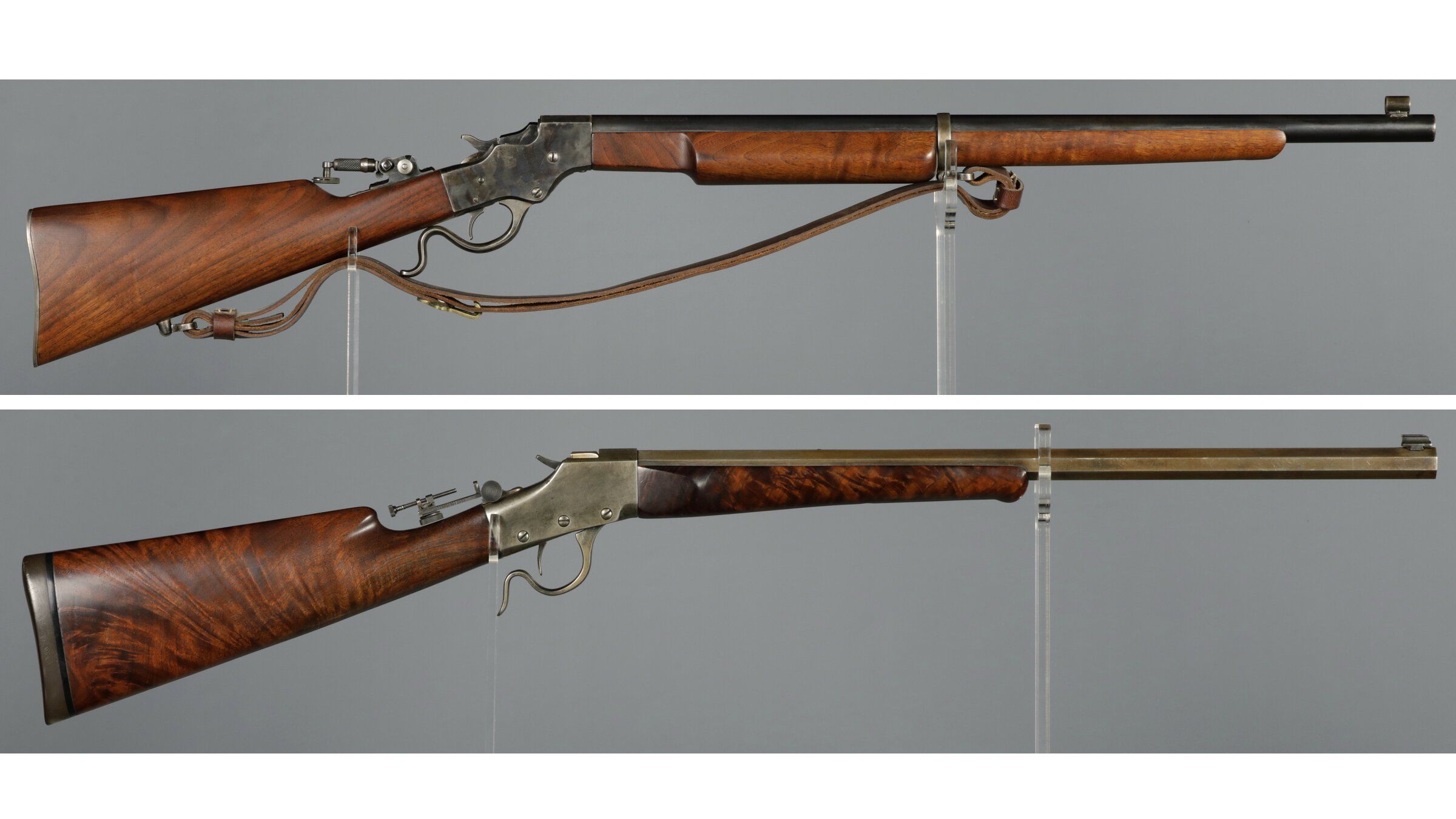 Two Single Shot Falling Block Rifles | Rock Island Auction