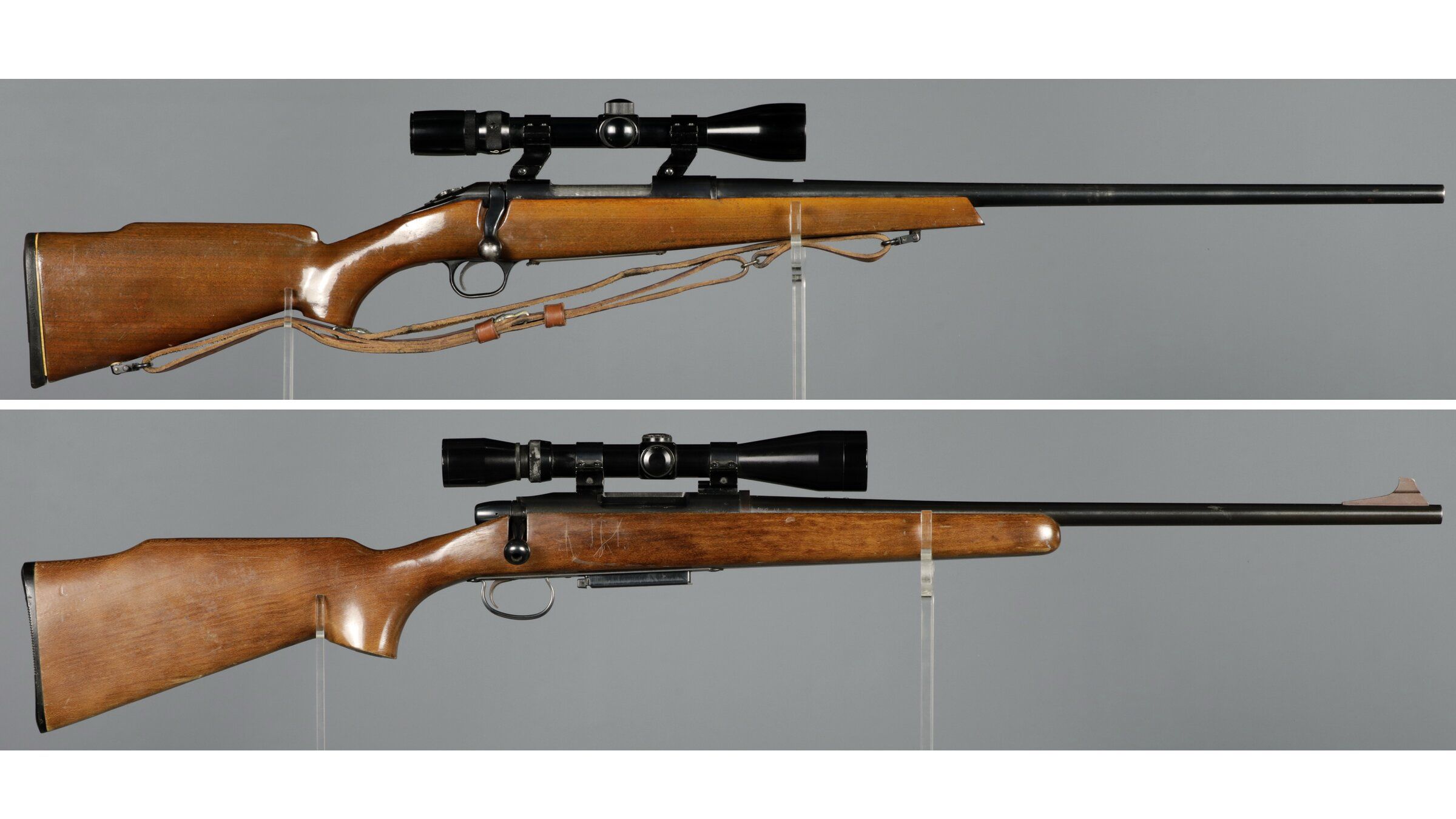 Two Bolt Action Rifles with Scopes | Rock Island Auction