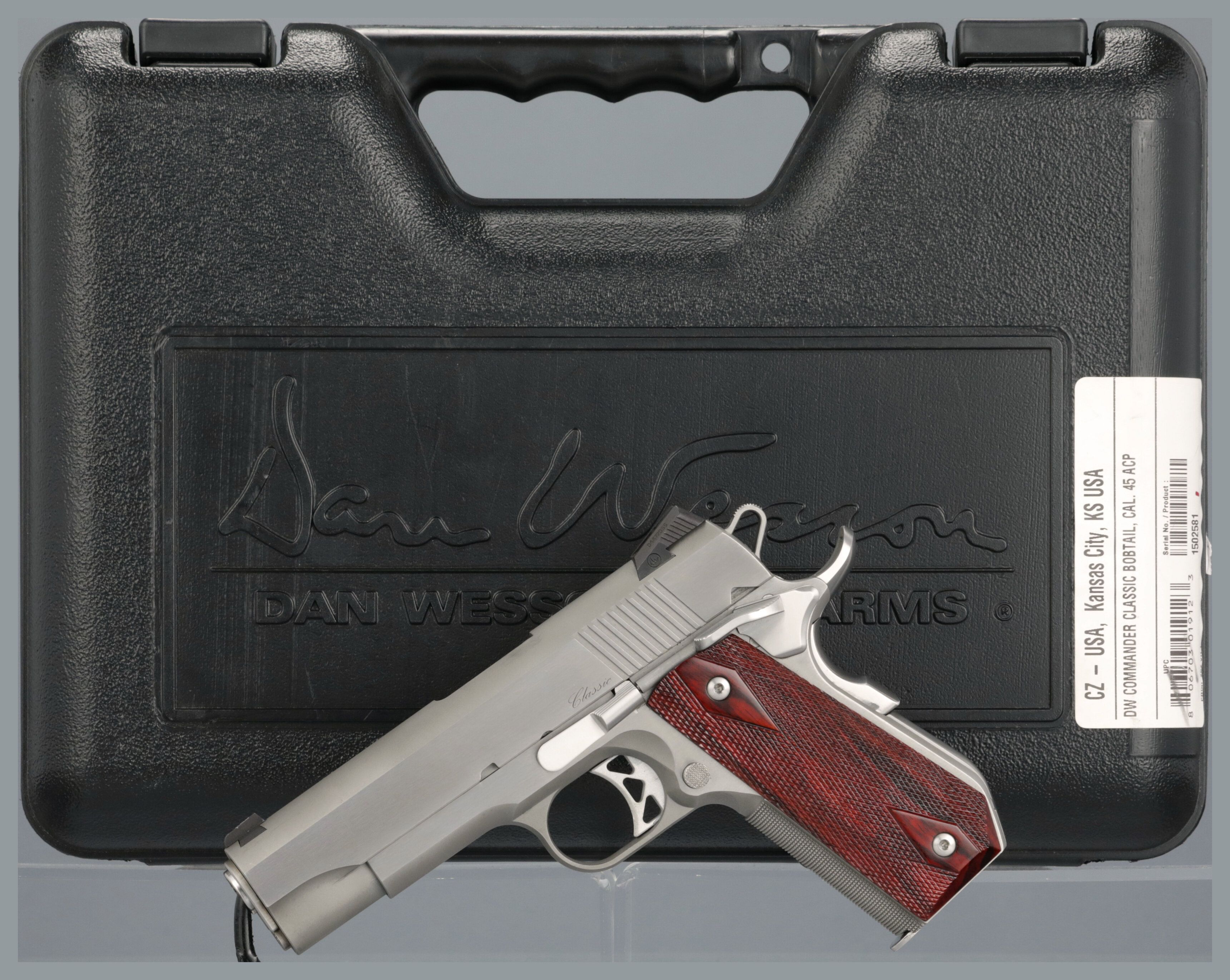 Dan Wesson Commander Classic Bobtail Pistol with Case | Rock Island Auction