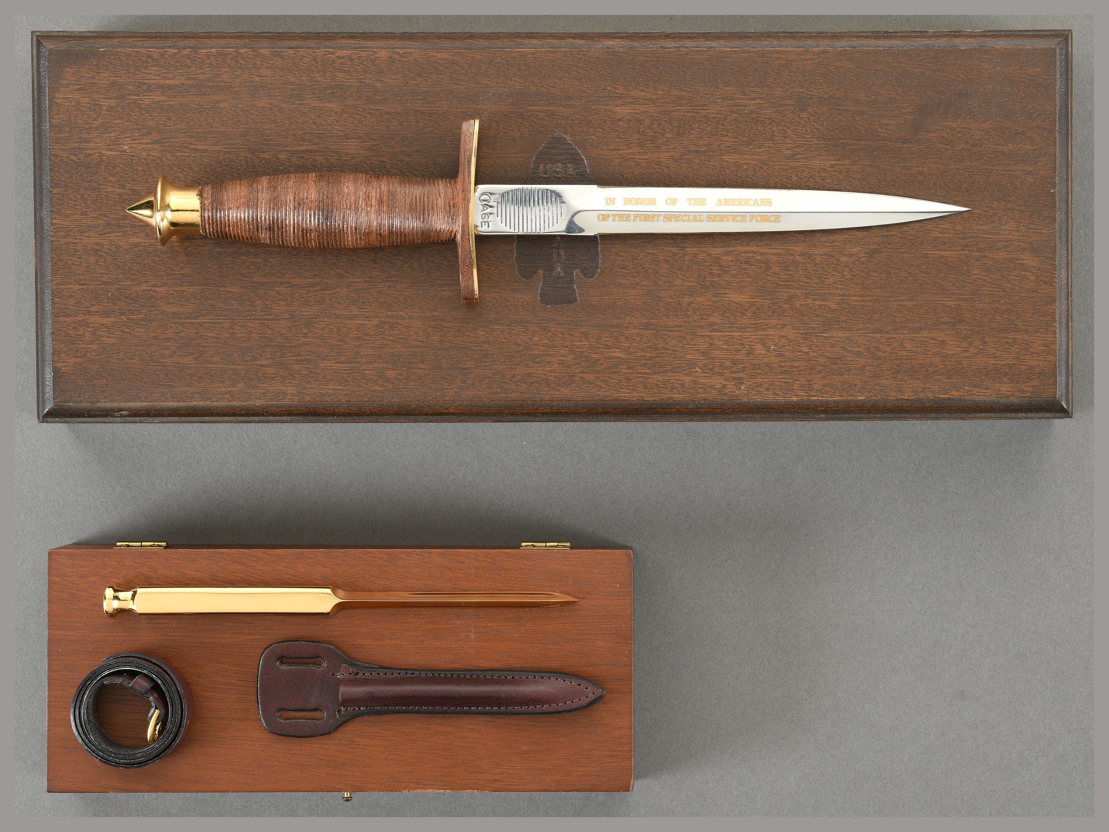 Two O.S.S. Commemorative Knives with Cases | Rock Island Auction