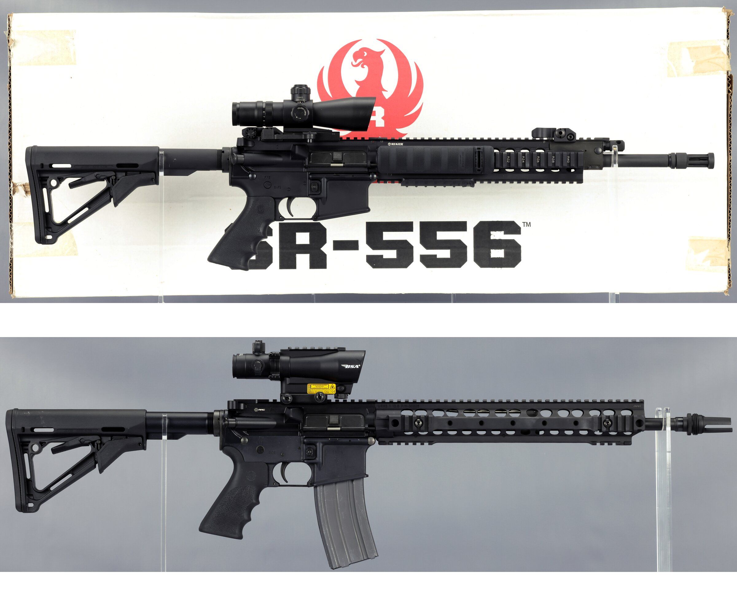 Two AR Pattern Semi-Automatic Rifles with Scopes | Rock Island Auction
