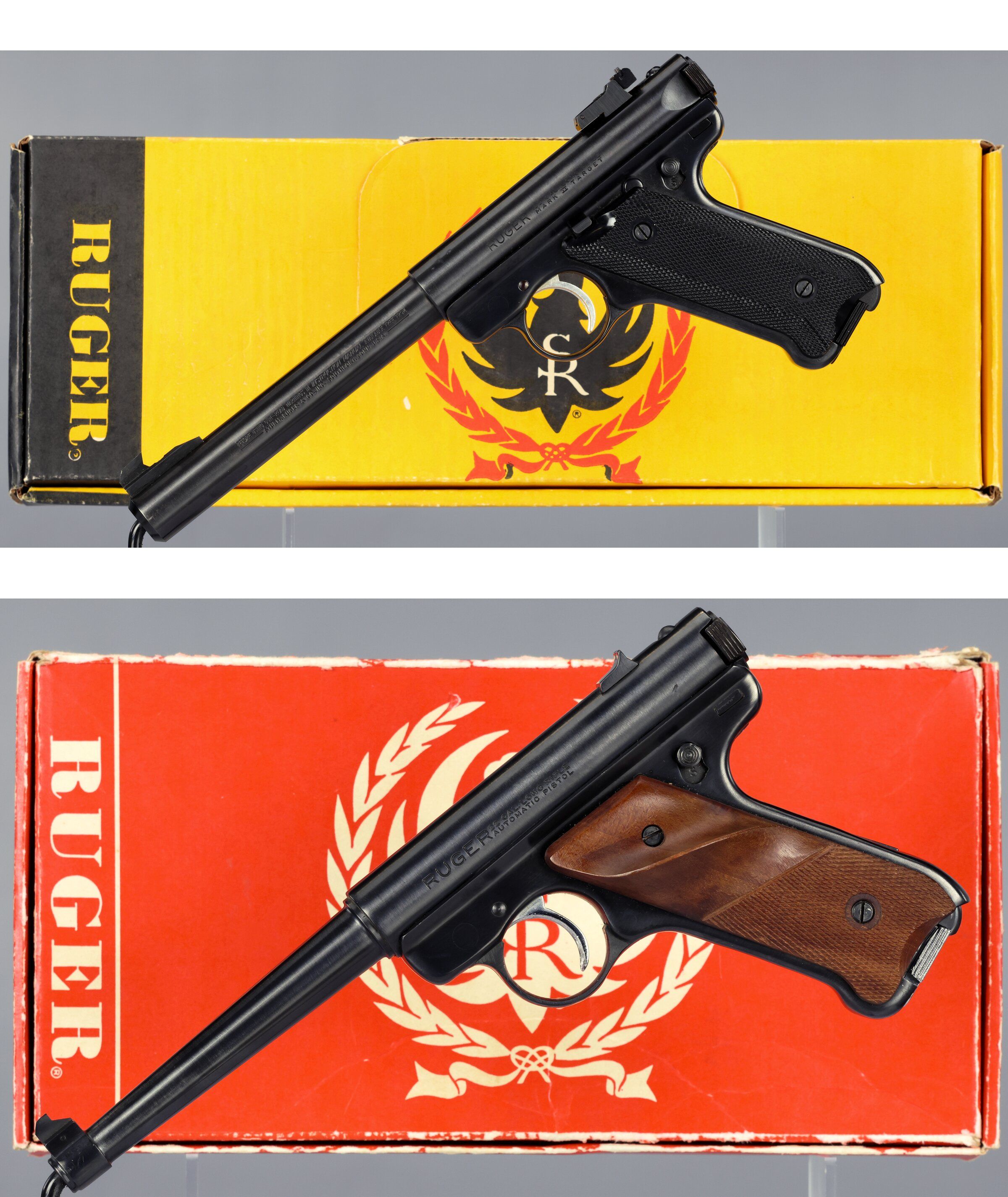 Two Ruger Semi-Automatic Target Pistols with Boxes | Rock Island Auction