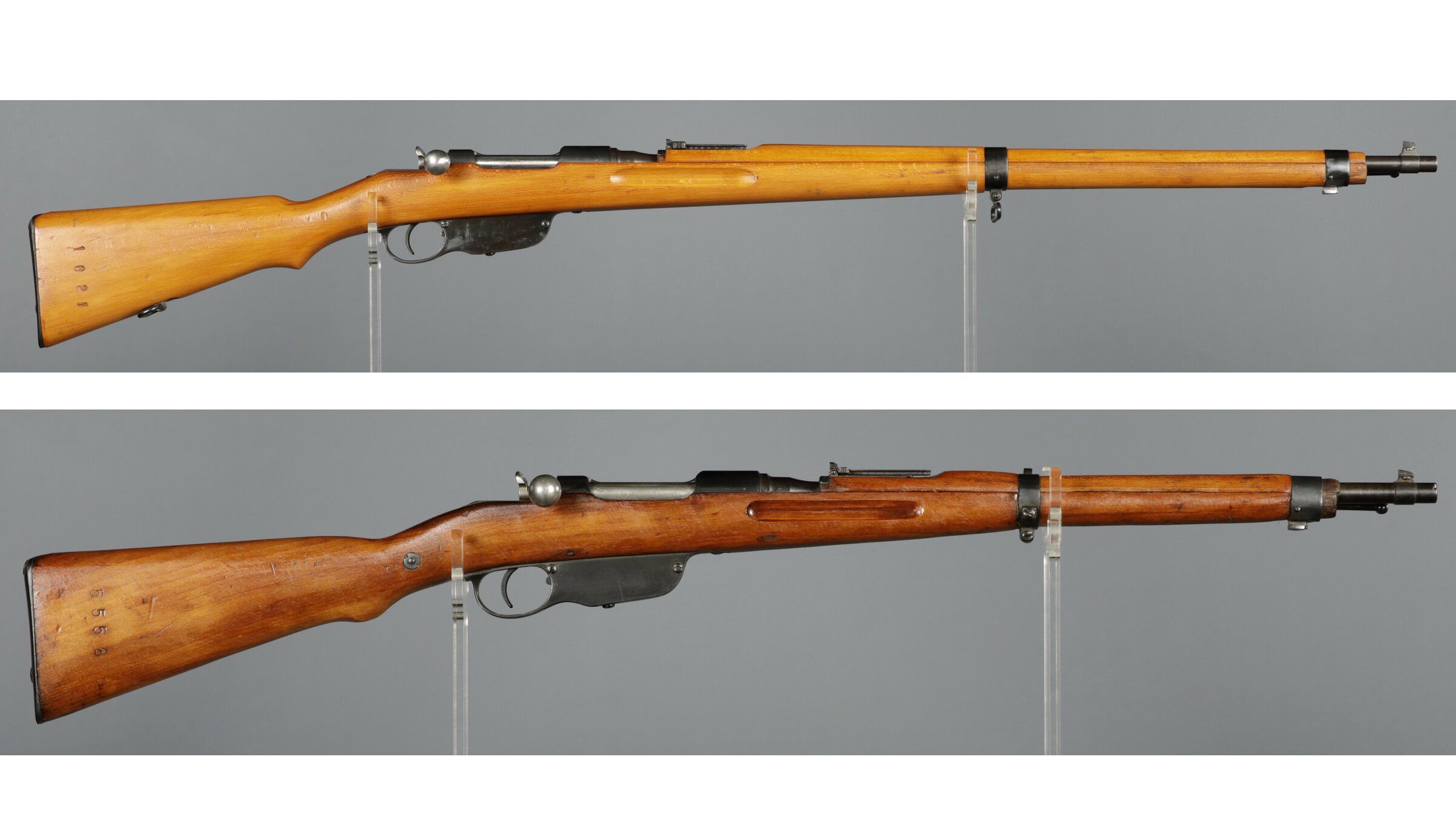 Two Austrian Steyr M.95 Straight Pull Bolt Action Rifles | Rock Island ...