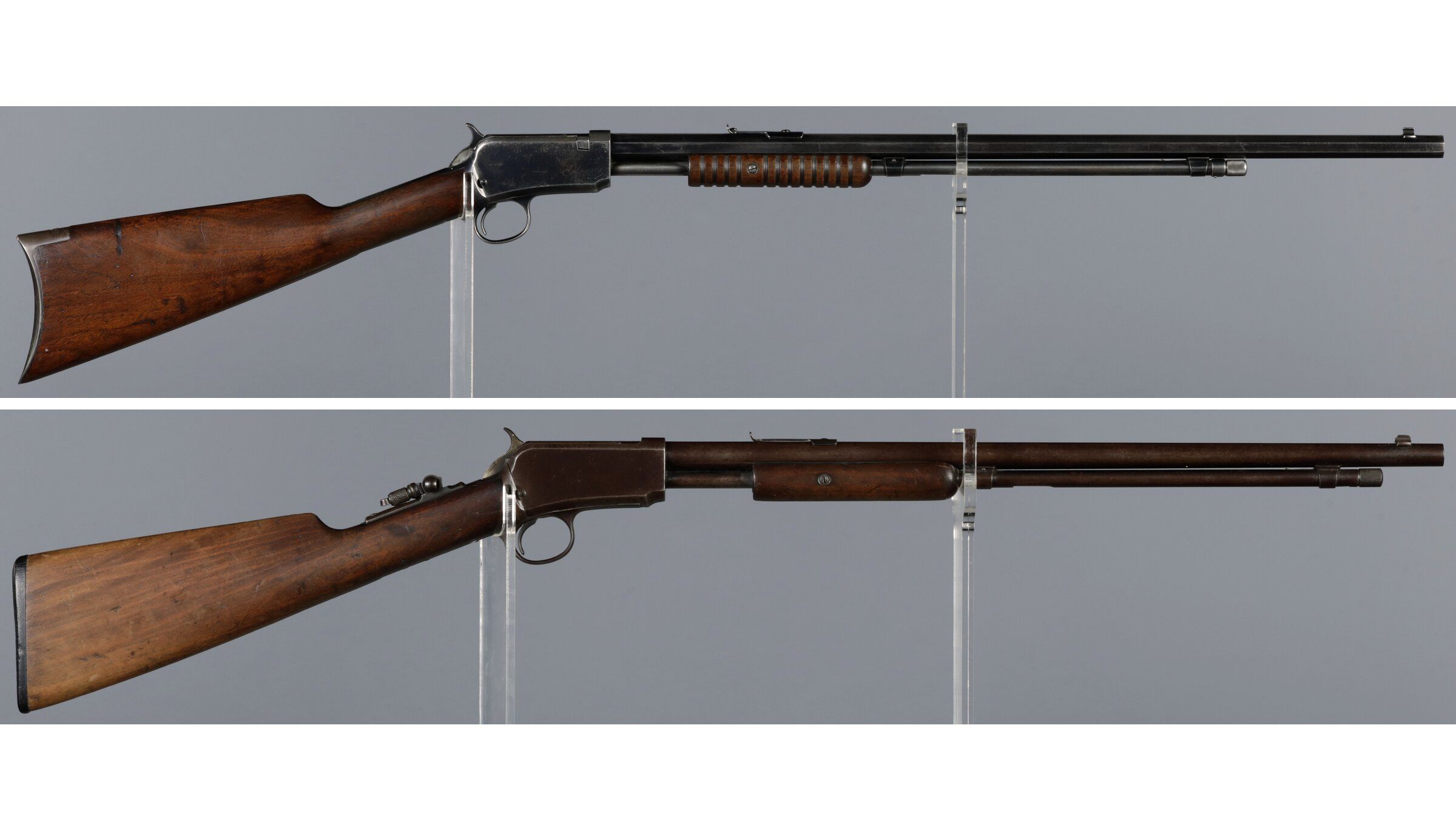 Two Winchester Slide Action Rifles | Rock Island Auction