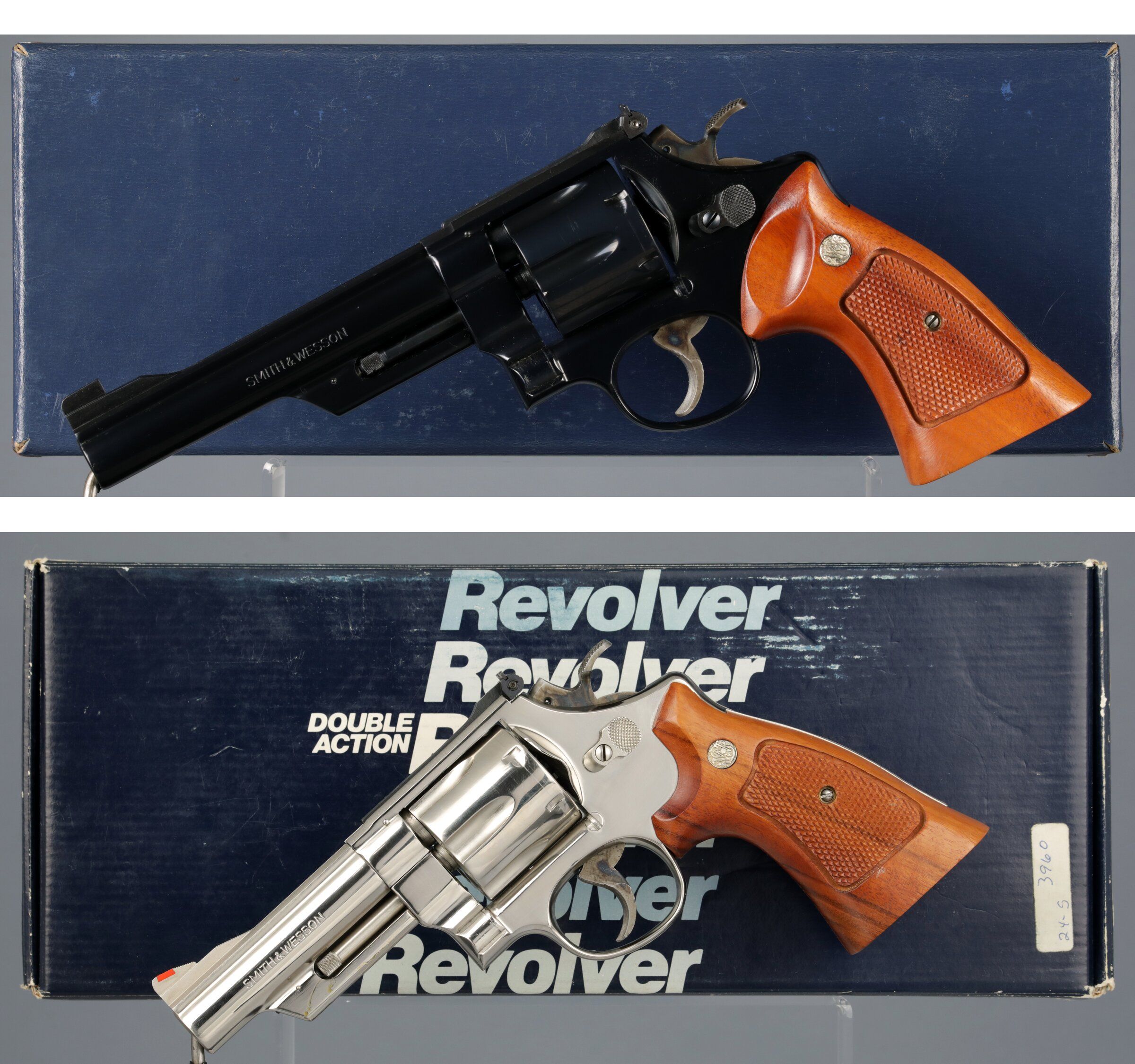 Two Smith & Wesson Model 25 Double Action Revolvers with Boxes | Rock ...