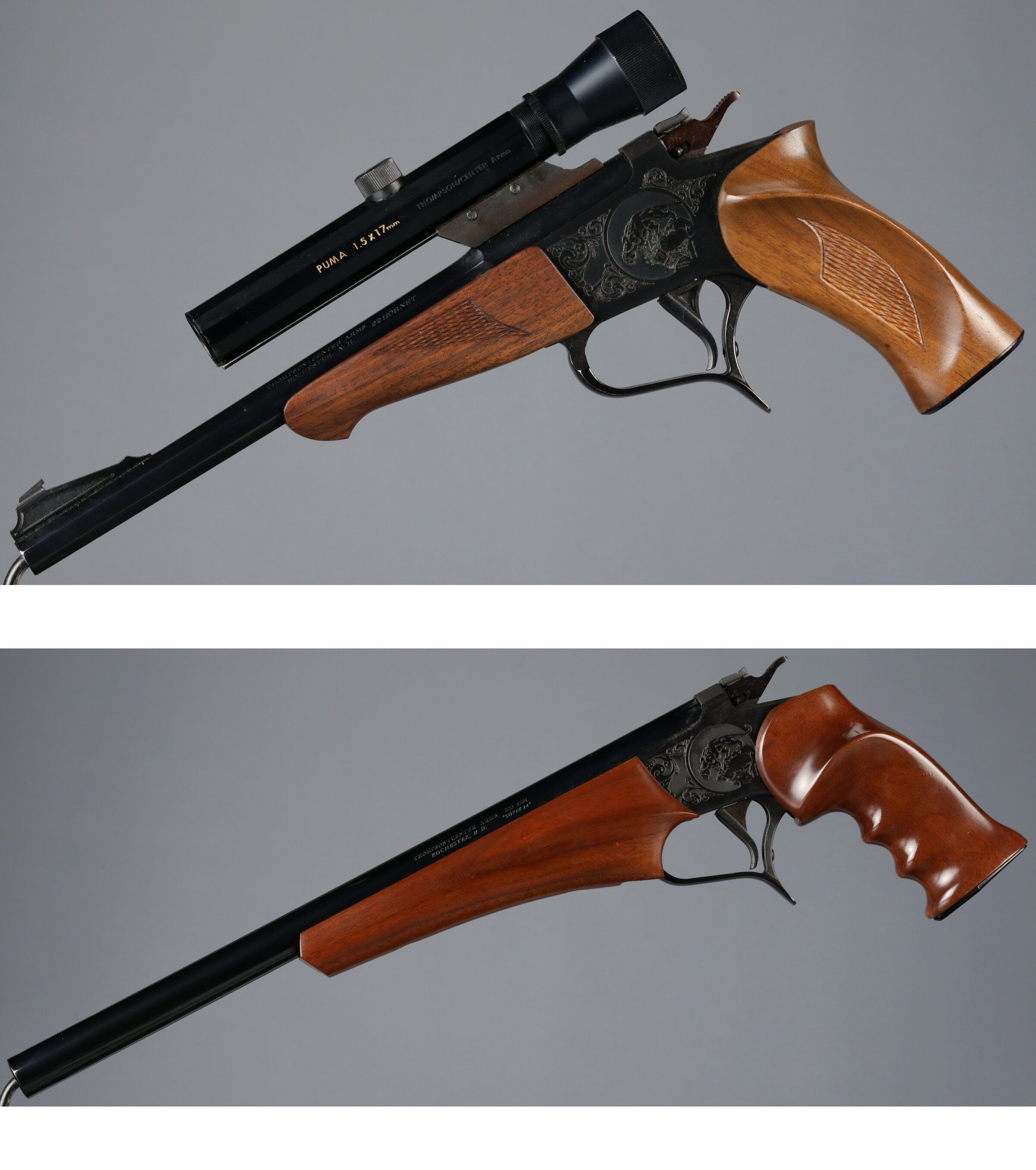 Two Thompson Center Arms Contender Single Shot Pistols | Rock Island ...