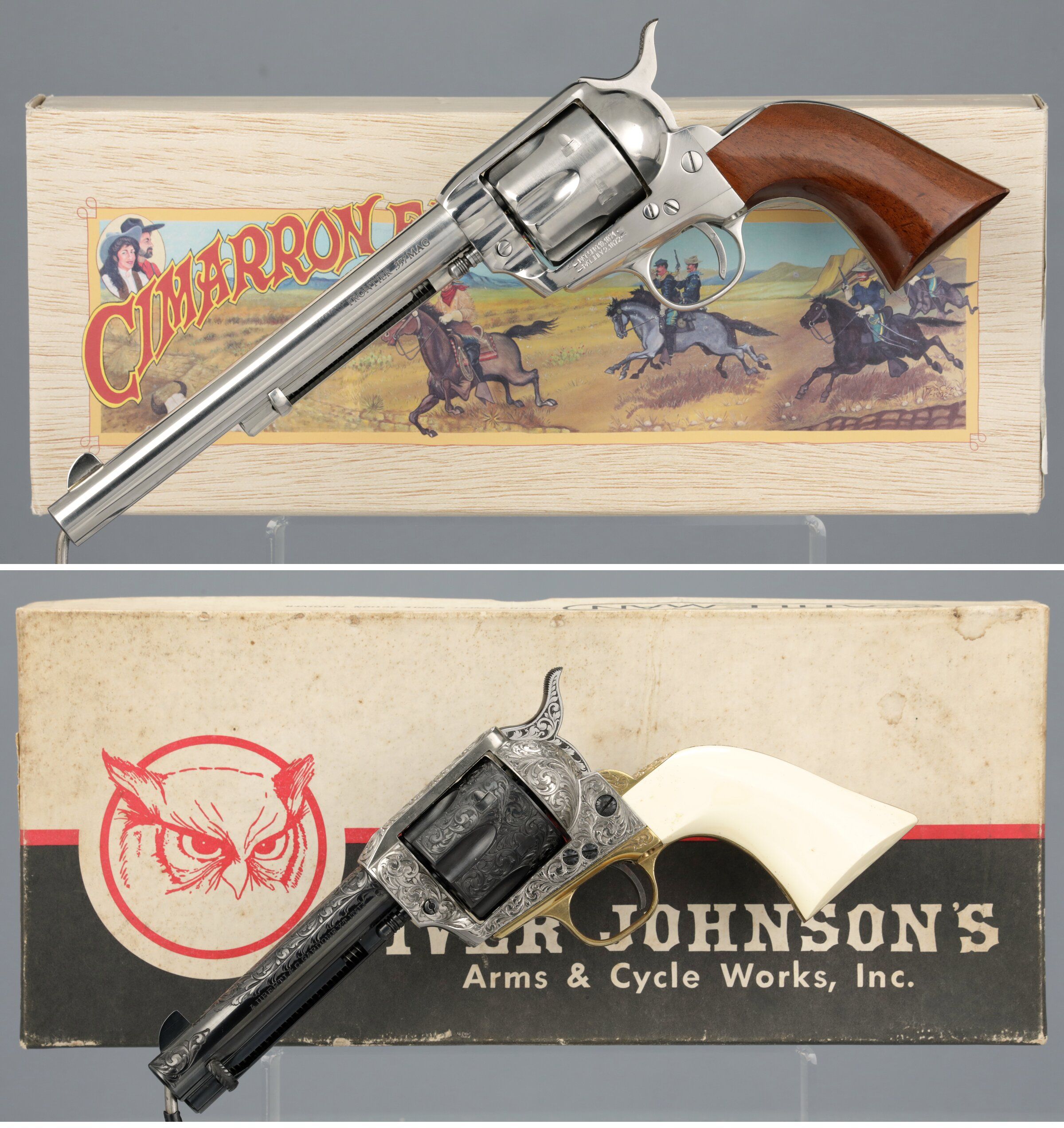 Two Italian Single Action Revolvers with Boxes | Rock Island Auction