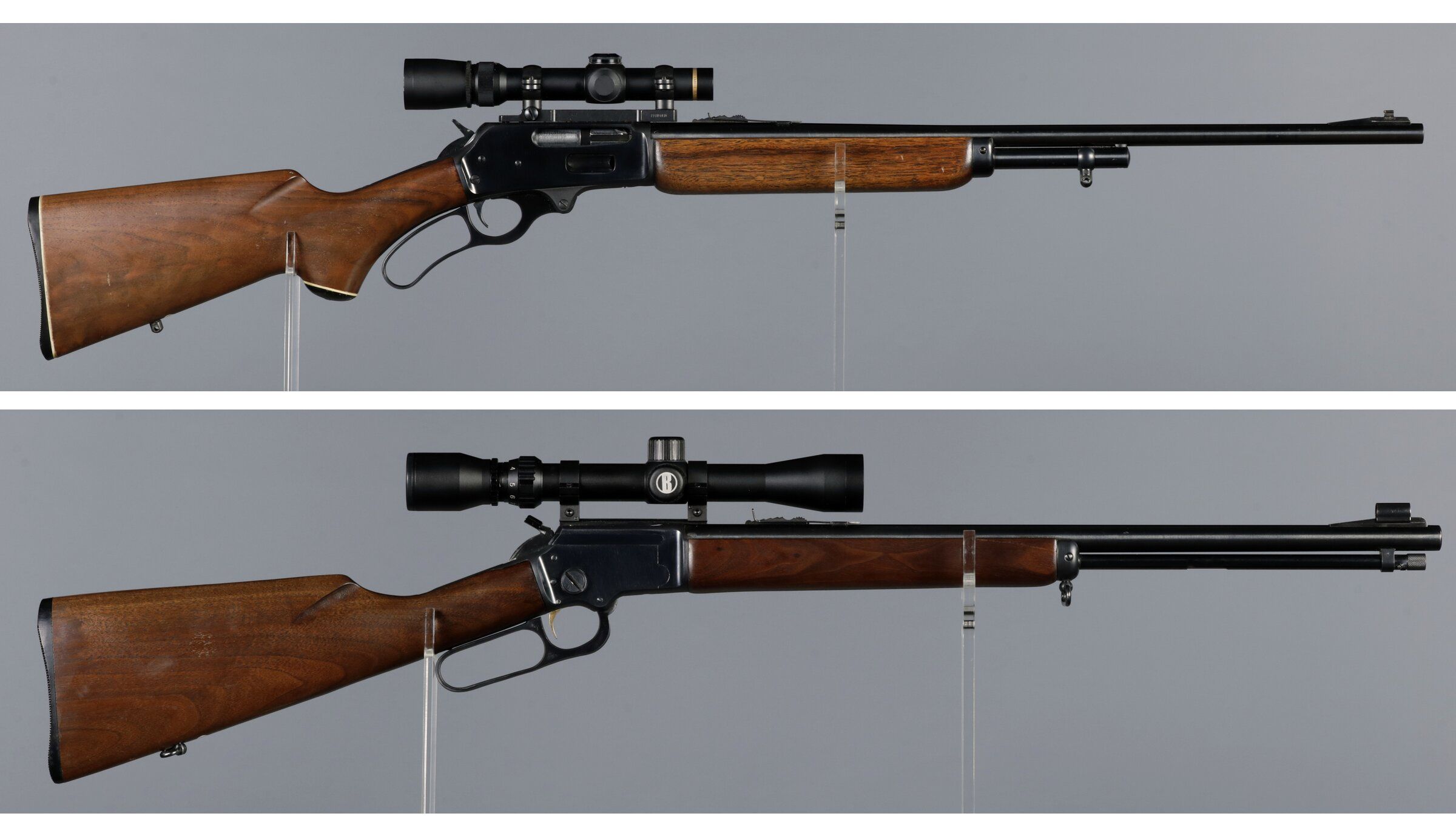 Two Marlin Lever Action Rifles with Scopes | Rock Island Auction