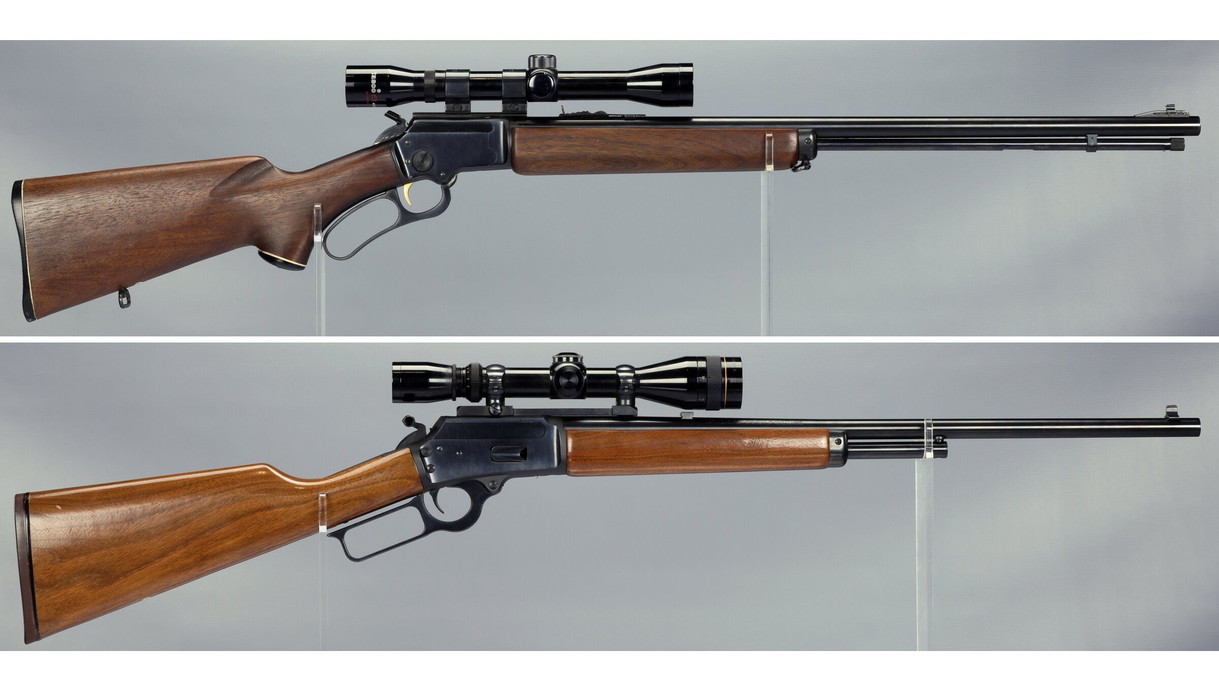 Two Marlin Lever Action Rifles with Scopes | Rock Island Auction