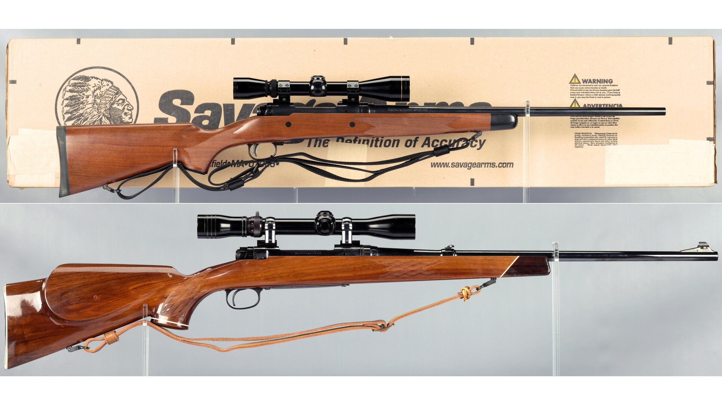 Two Savage Left Handed Bolt Action Rifles with Scopes | Rock Island Auction