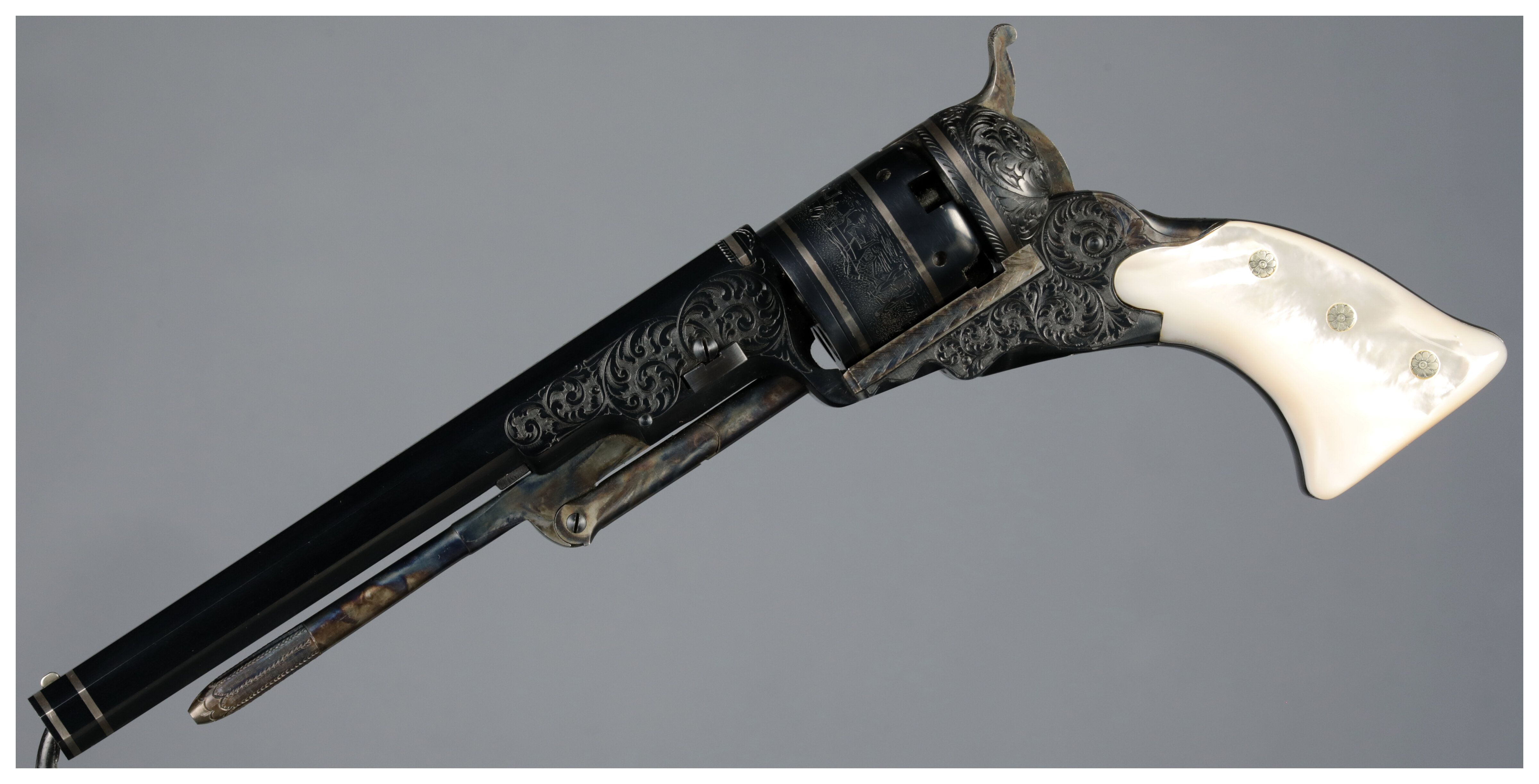 Engraved Uberti Texas Paterson Percussion Revolver | Rock Island Auction