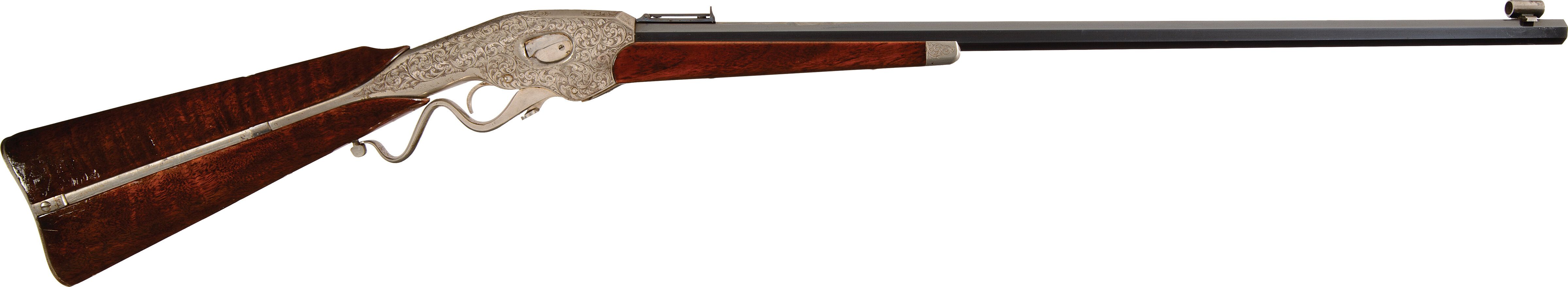 L.D. Nimschke Presentation Engraved Evans Repeating Co. Rifle | Rock ...