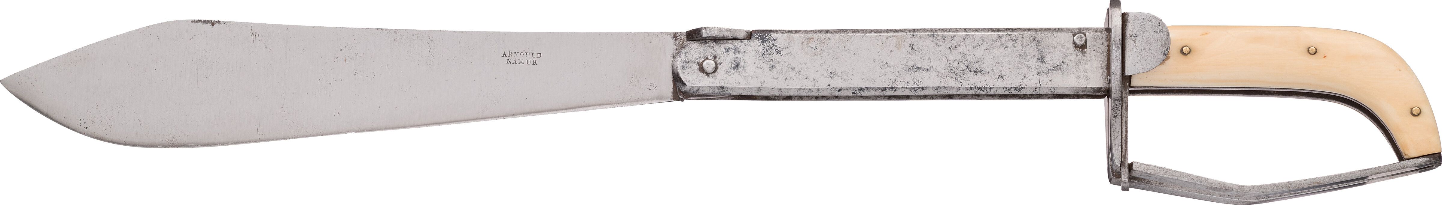 Belgian Snap-Action Folding Cutlass/Machete by Arnould of Namur | Rock ...